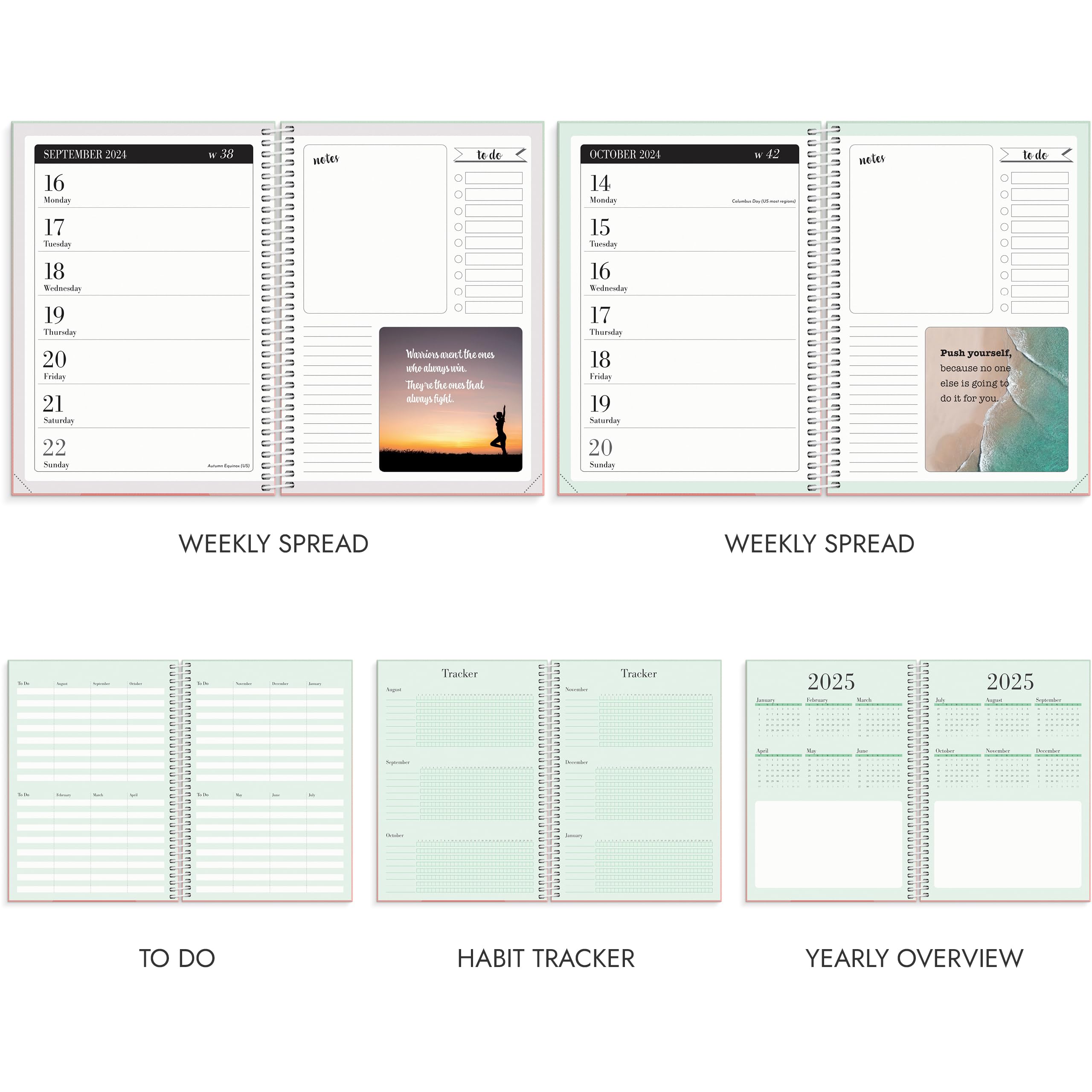 Quote Planner & Diary – Successful life 2024 2025 | Weekly planner | A5 ...
