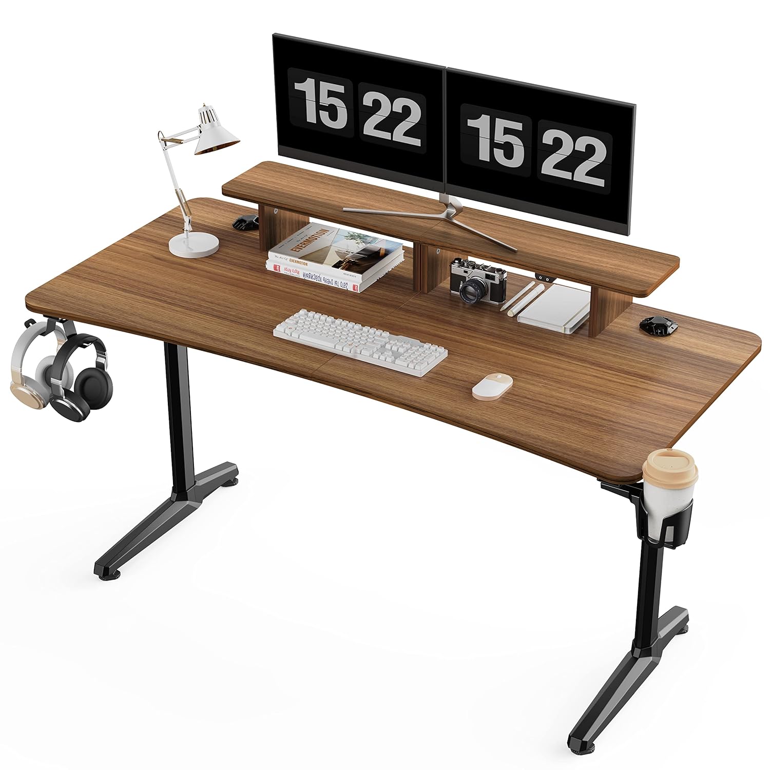 EUREKA ERGONOMIC 60 Inch Computer Desk with Monitor Stand, Sturdy ...
