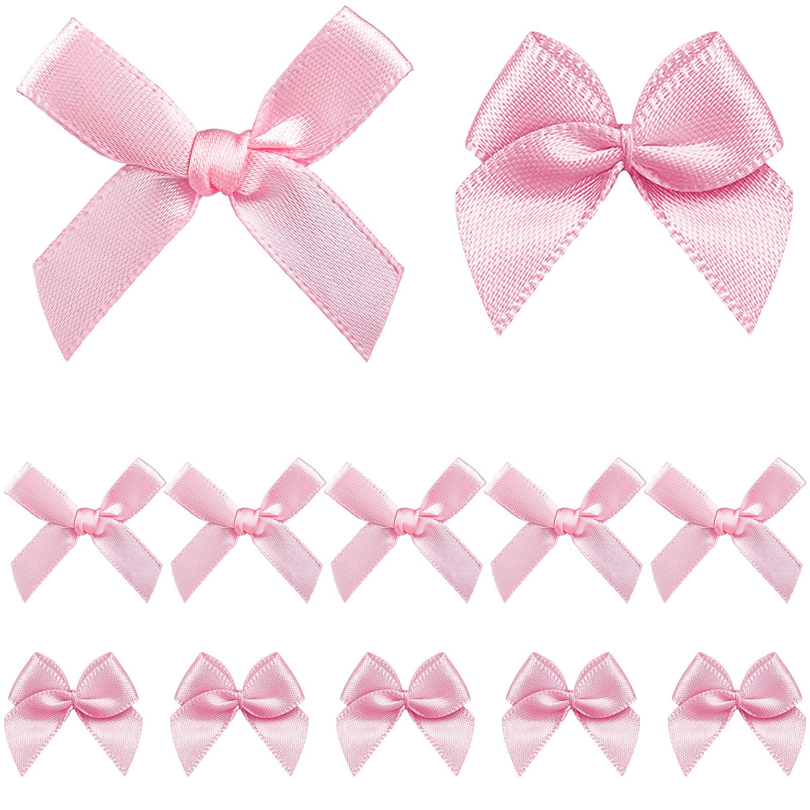 Amazon.com: HFKPJRT 300Pcs Mini Pink Bows, 1.5" Mini Ribbon Bows for ...