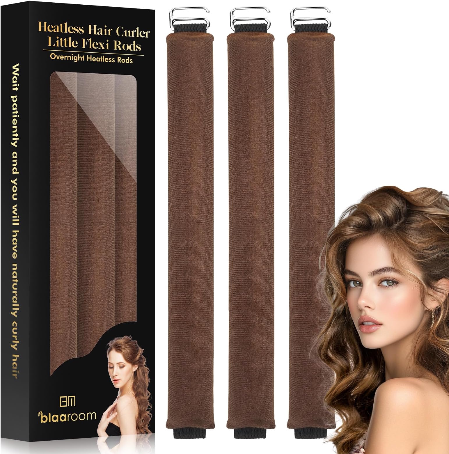 Amazon.com: Overnight Heatless Hair Curler to Sleep in, Satin Velvet ...