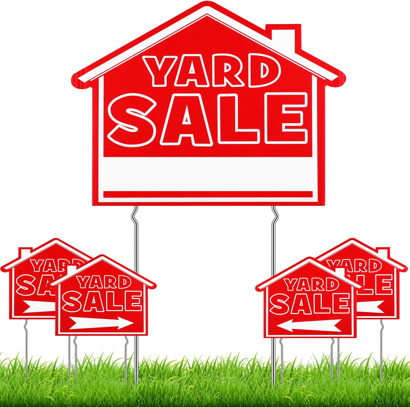 Amazon.com : Thyle 5 Pcs Double Sided Yard Sale Signs with Stakes 16 x ...