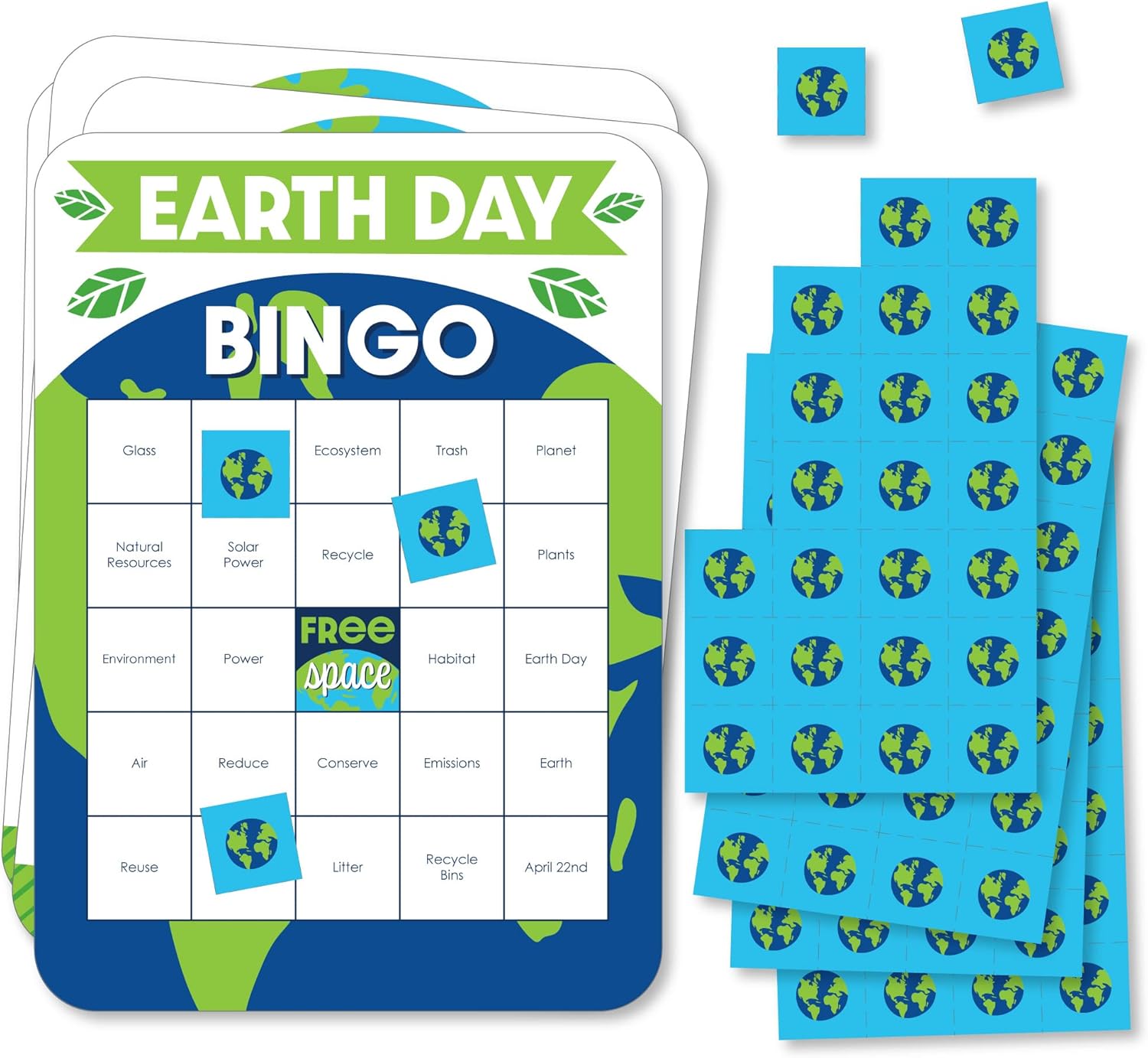 Amazon.com : Big Dot of Happiness Happy Earth Day - Bingo Cards and ...