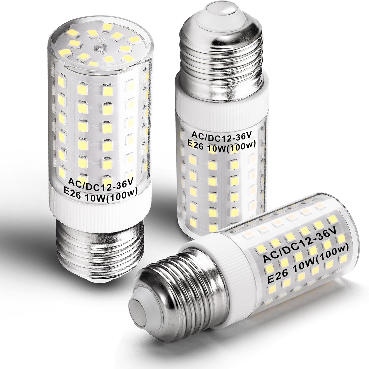 Hylroe 12 Volt 24V Low Voltage E26 Medium Screw Base LED Bulbs 6000K ...