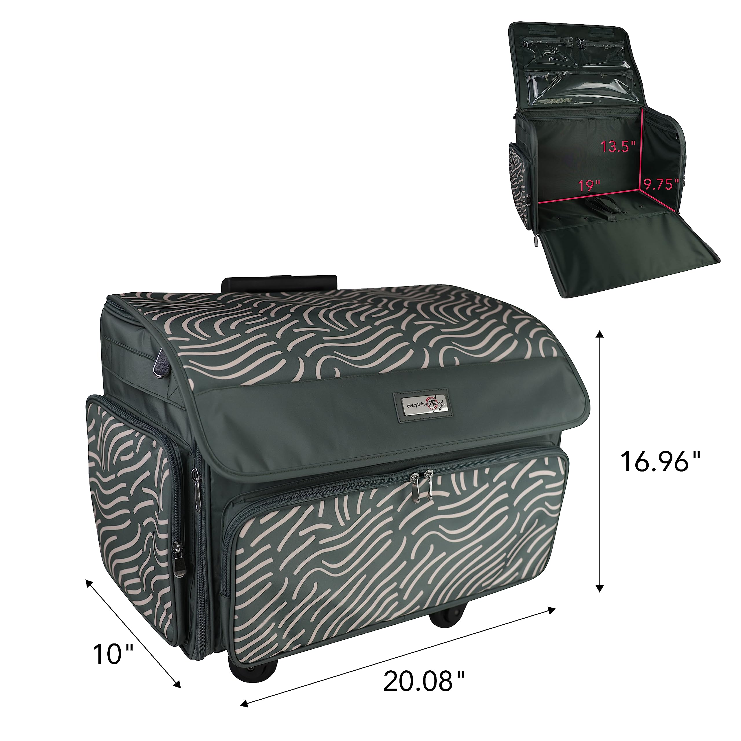 Snapklik.com : Everything Mary 4 Wheel Collapsible Deluxe Sewing ...