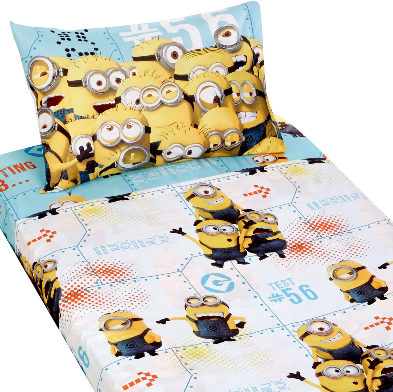 Amazon.com: Universal MA440C Minions Testing 1234 Microfiber Sheet Set ...