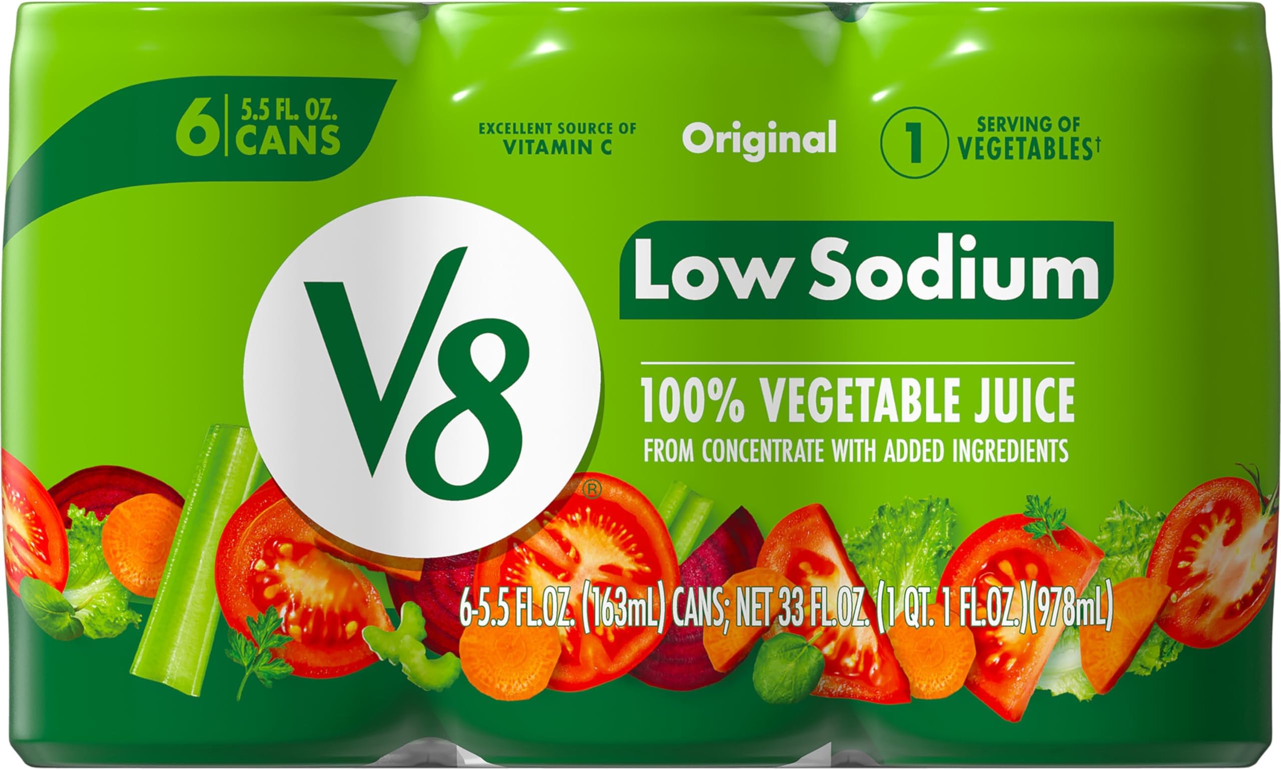 Amazon.com : V8 Original 100% Vegetable Juice, Vegetable Blend with ...