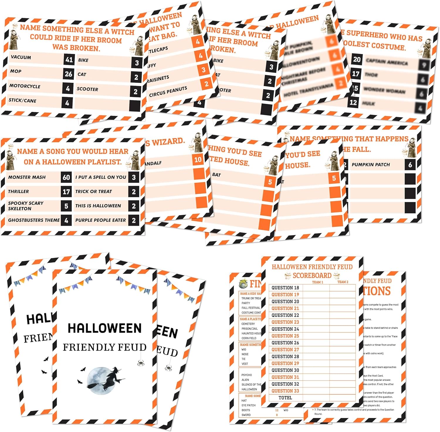 Amazon.com: Halloween Party Games for Adults, Halloween Friendly Feud ...