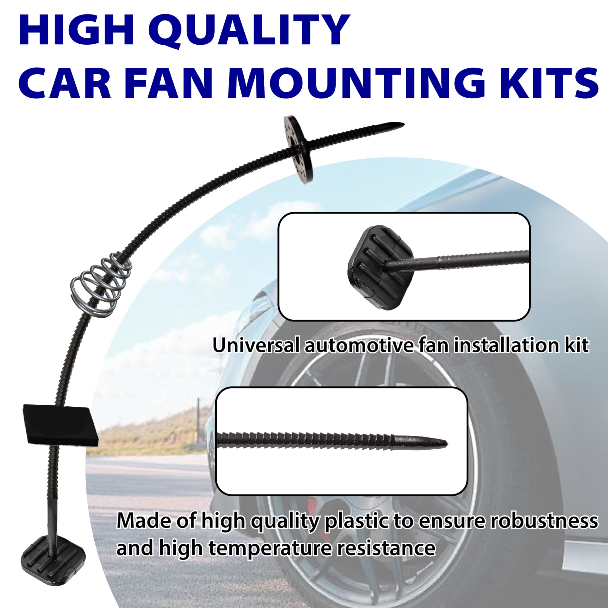 Snapklik.com : Automotive Fan Mounting Kit, Radiator Fan Zip Ties Clips ...