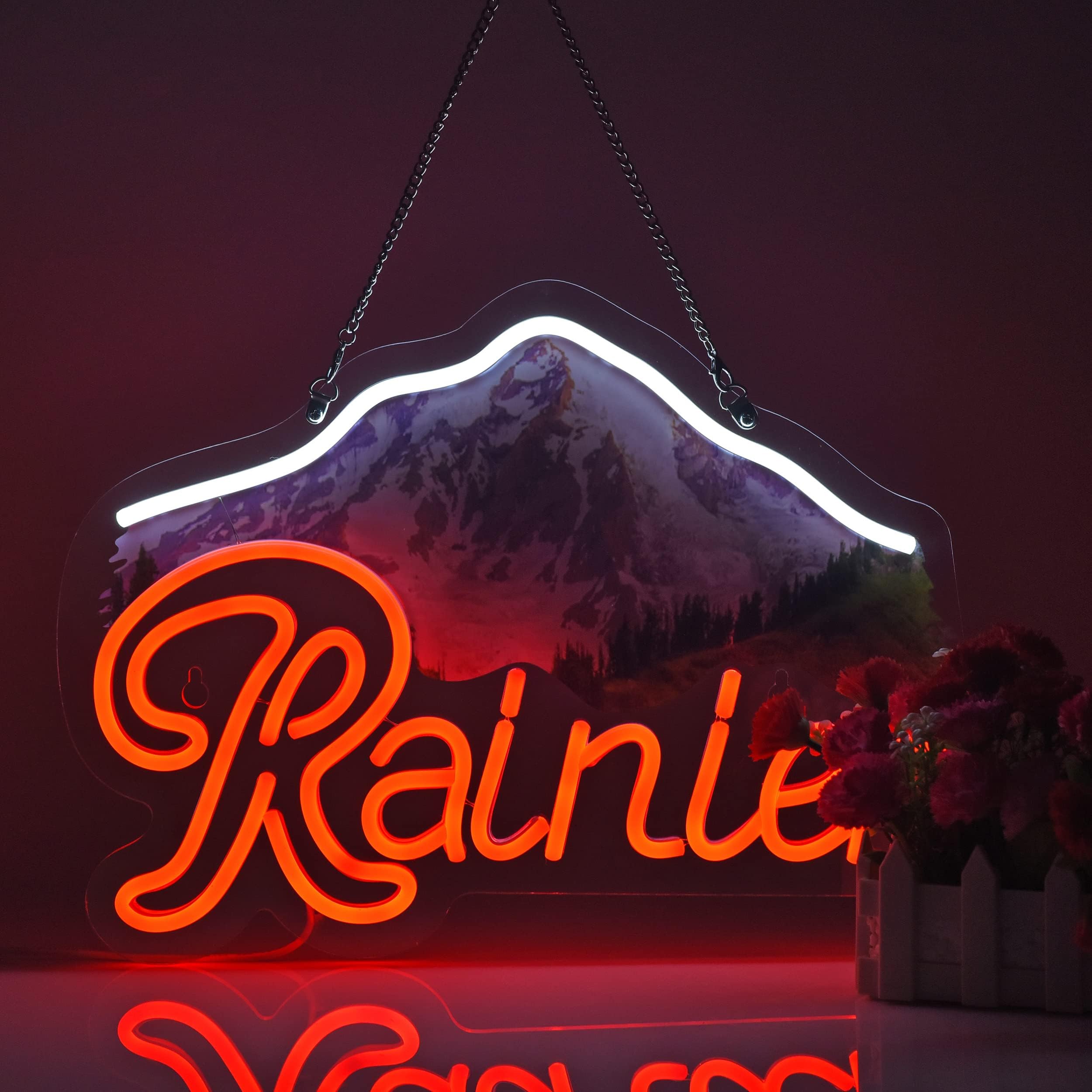 Rainier Beer Neon Sign 17x13 Real Glass Neon Sign Light for Beer Bar ...
