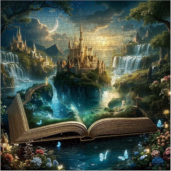Amazon.com: Fantasy Books Castle Puzzles for Adults 1000 Pieces Nature ...