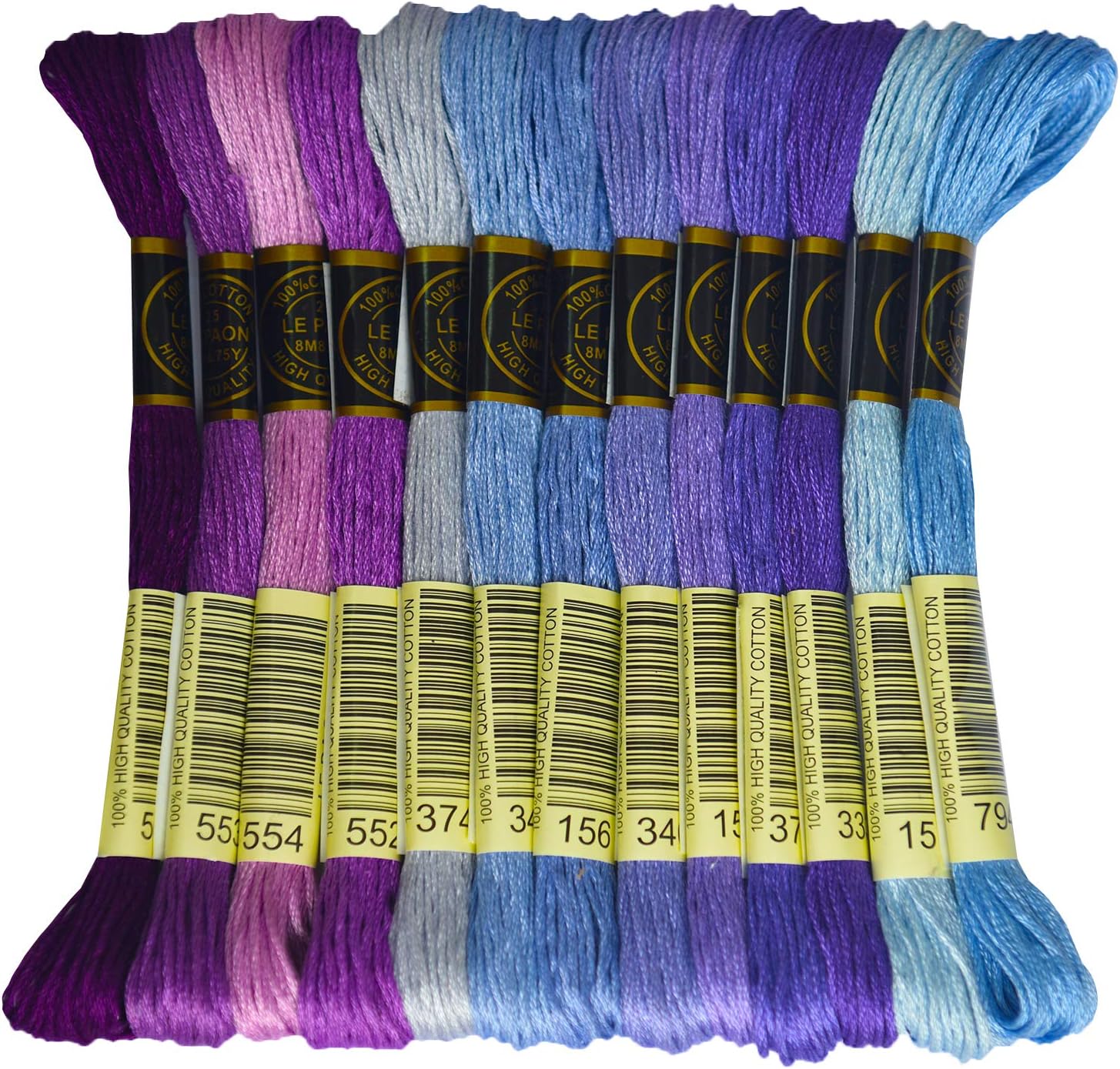 Amazon.com: Premium Rainbow Color Embroidery Floss - Cross Stitch ...