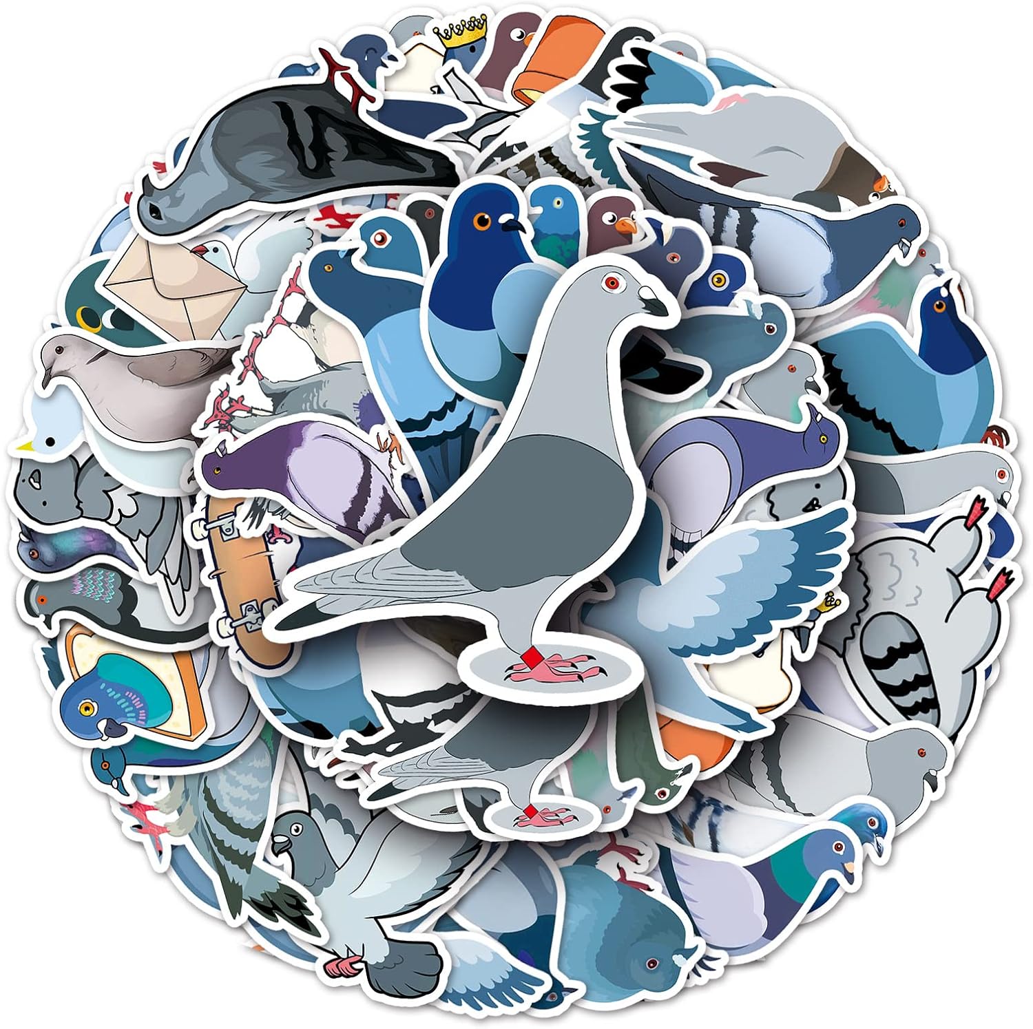 Amazon.com: Pigeons Stickers for Water Bottle(50 Pcs),Gift for Kids ...