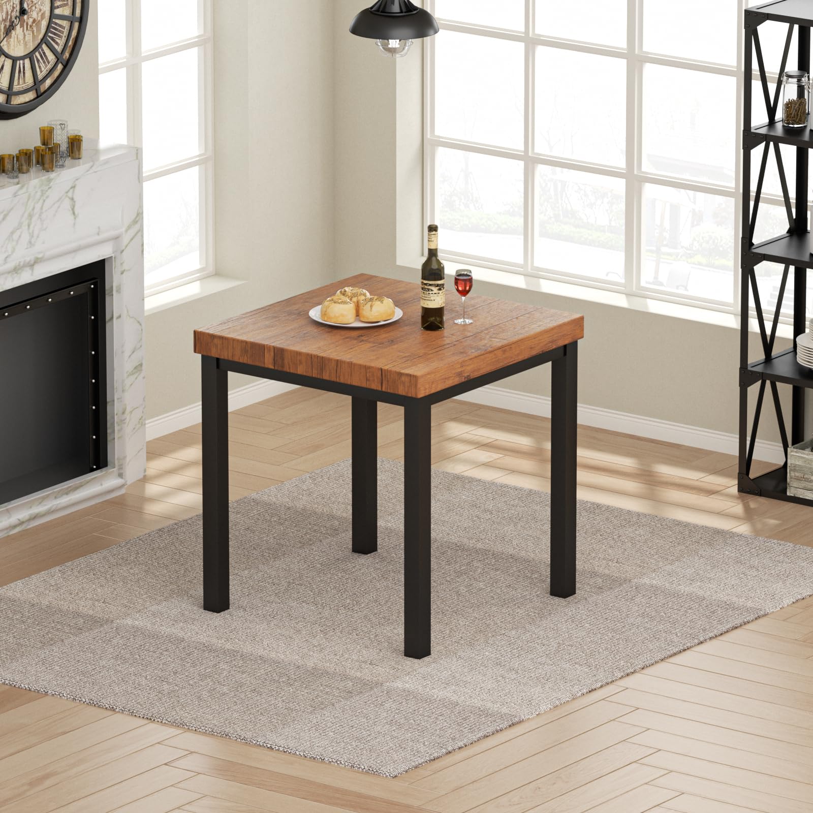 Amazon.com - FiveWillowise Dining Table for 4, Square Kitchen Table ...