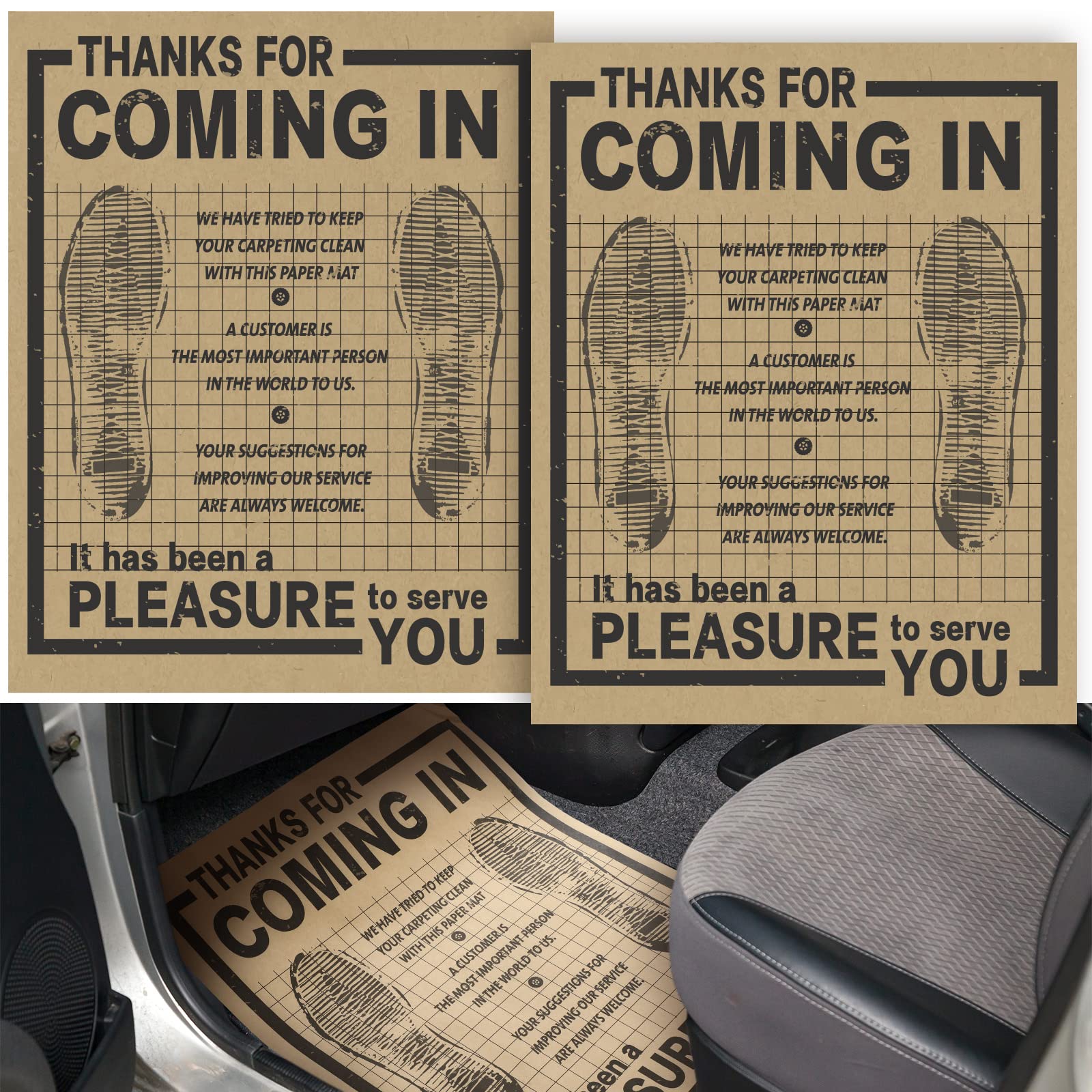 Snapklik.com : Woanger 800 Pcs Bulk Disposable Car Paper Floor Mats ...