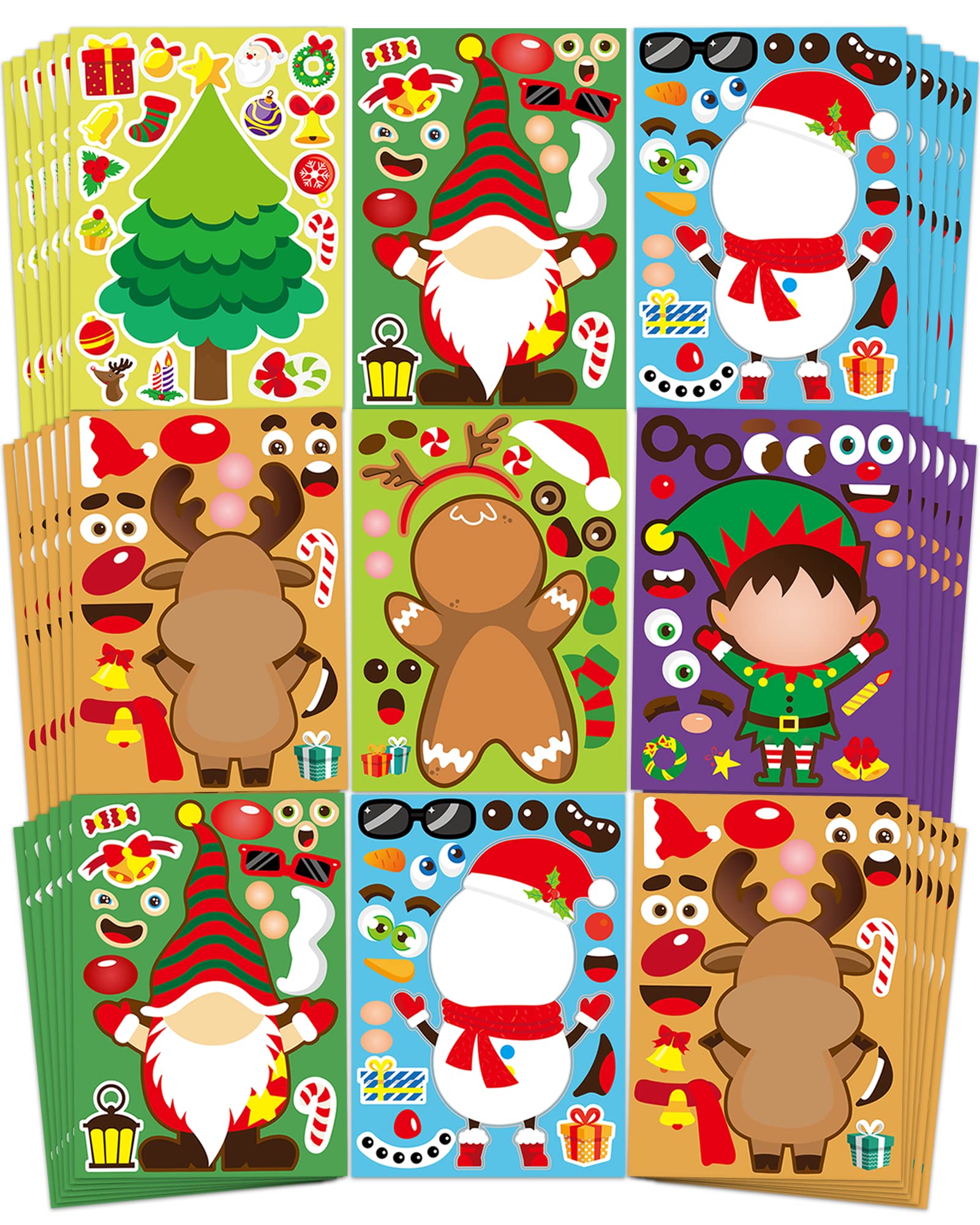 Snapklik.com : 42 Sheets Christmas Party Favors Stickers, Christmas ...