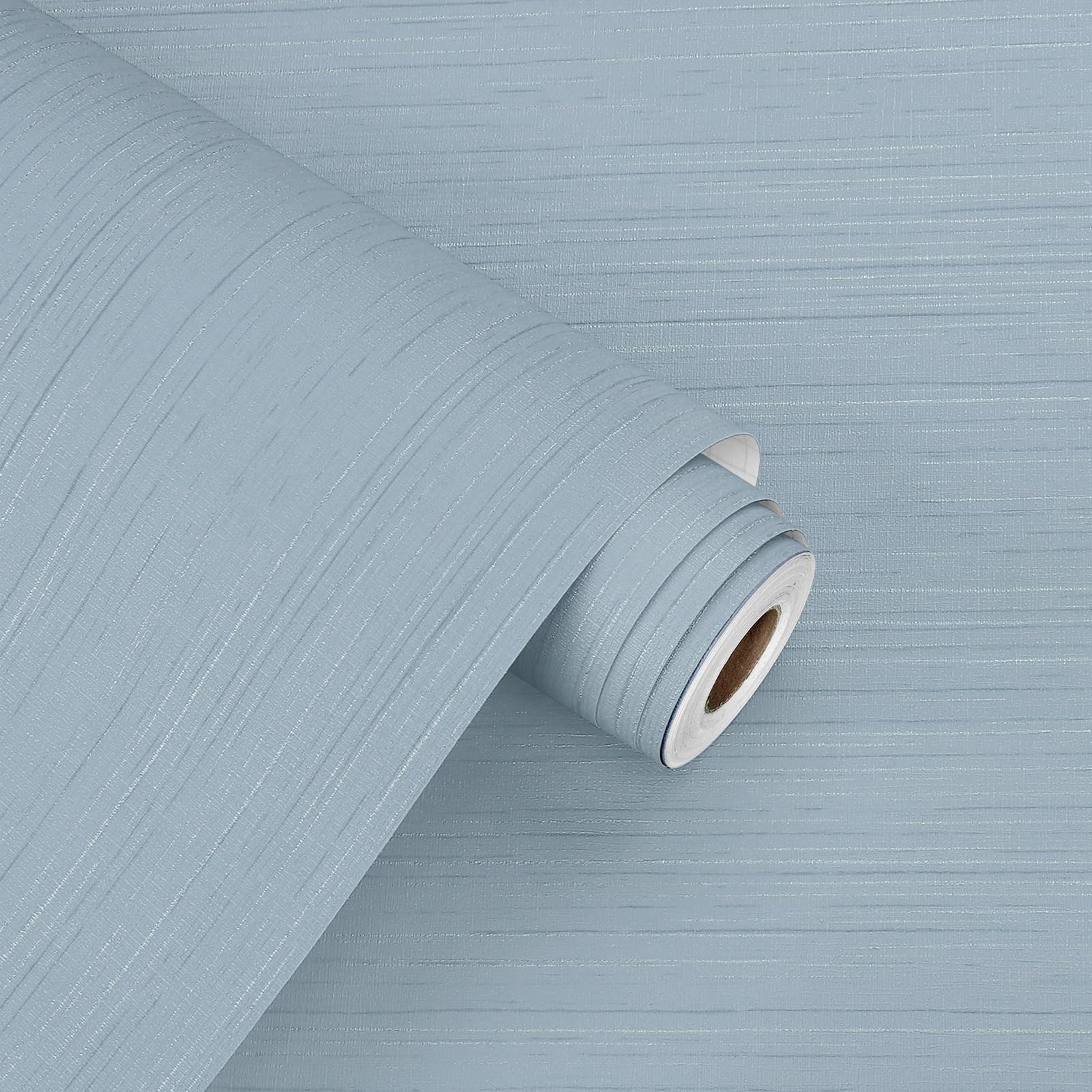 WESTICK Blue Grasscloth Wallpaper for Bedroom 15.75" x 394" Textured ...
