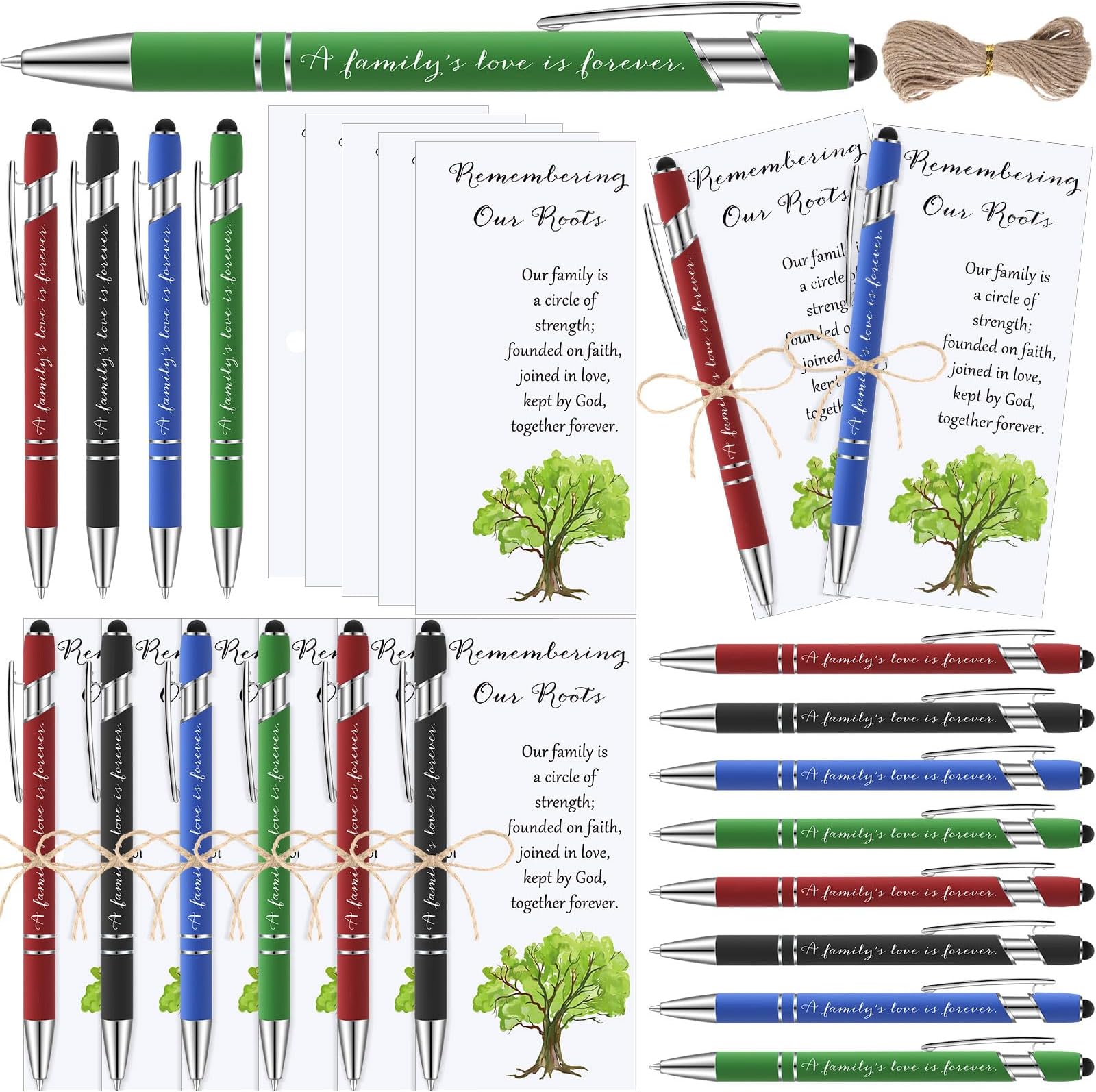 Amazon.com : Weekgrat 24 Set Family Reunion Favors Metal Ballpoint Pen ...