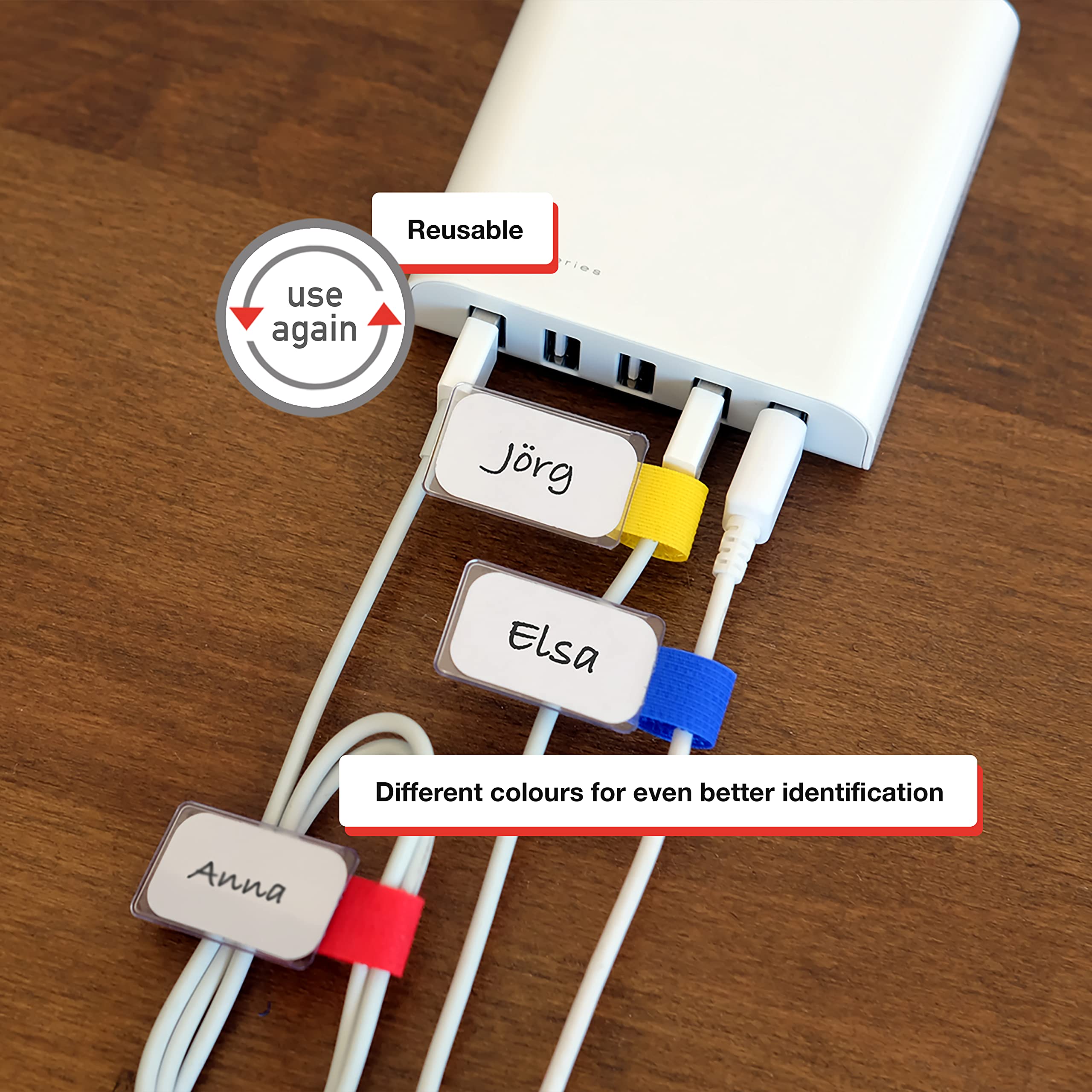 Buy LABEL THE CABLE Small Hook and Loop Cable Labels for Perfect Cable ...