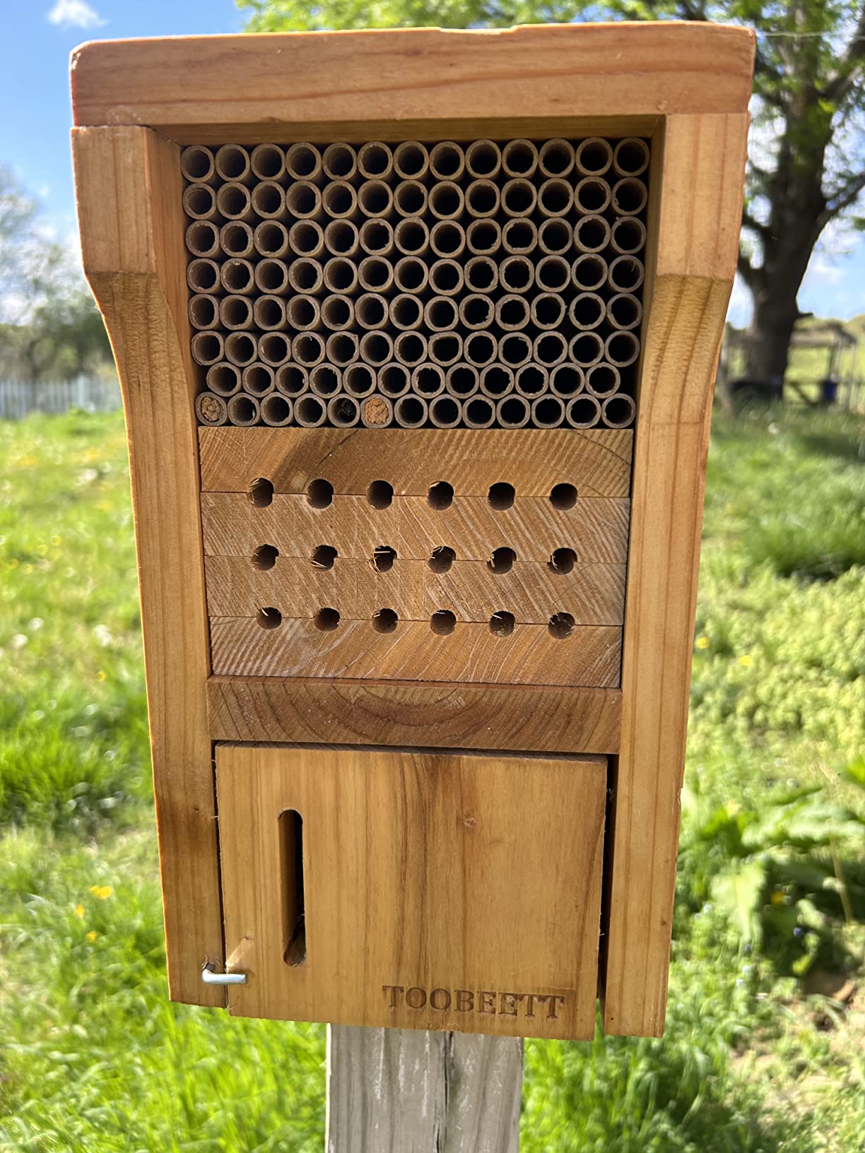 $9/mo - Finance TOOBEETT Mason Bee House Wax Coated Mason Bee Hive ...