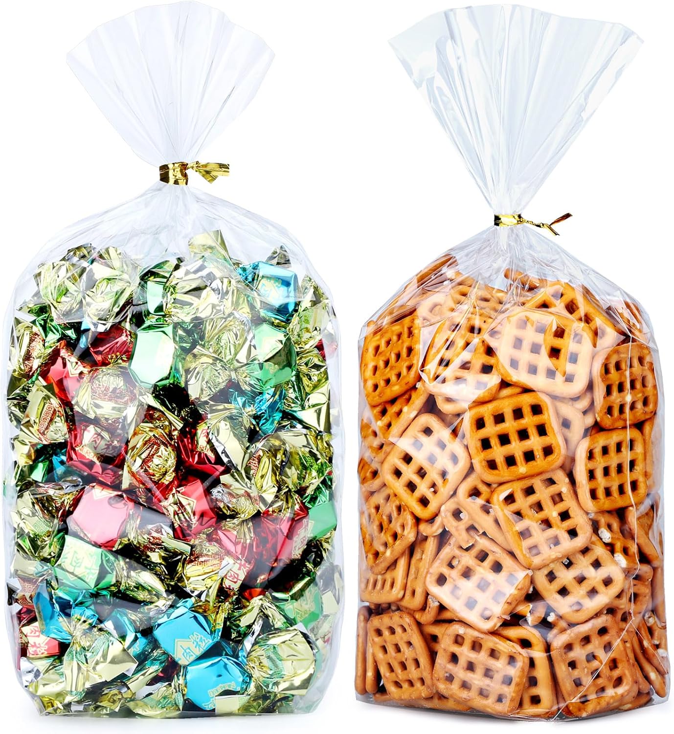 Amazon.com: Voikinfo Bottom Gusset Bags 100Pcs 6X9 Clear Cellophane ...