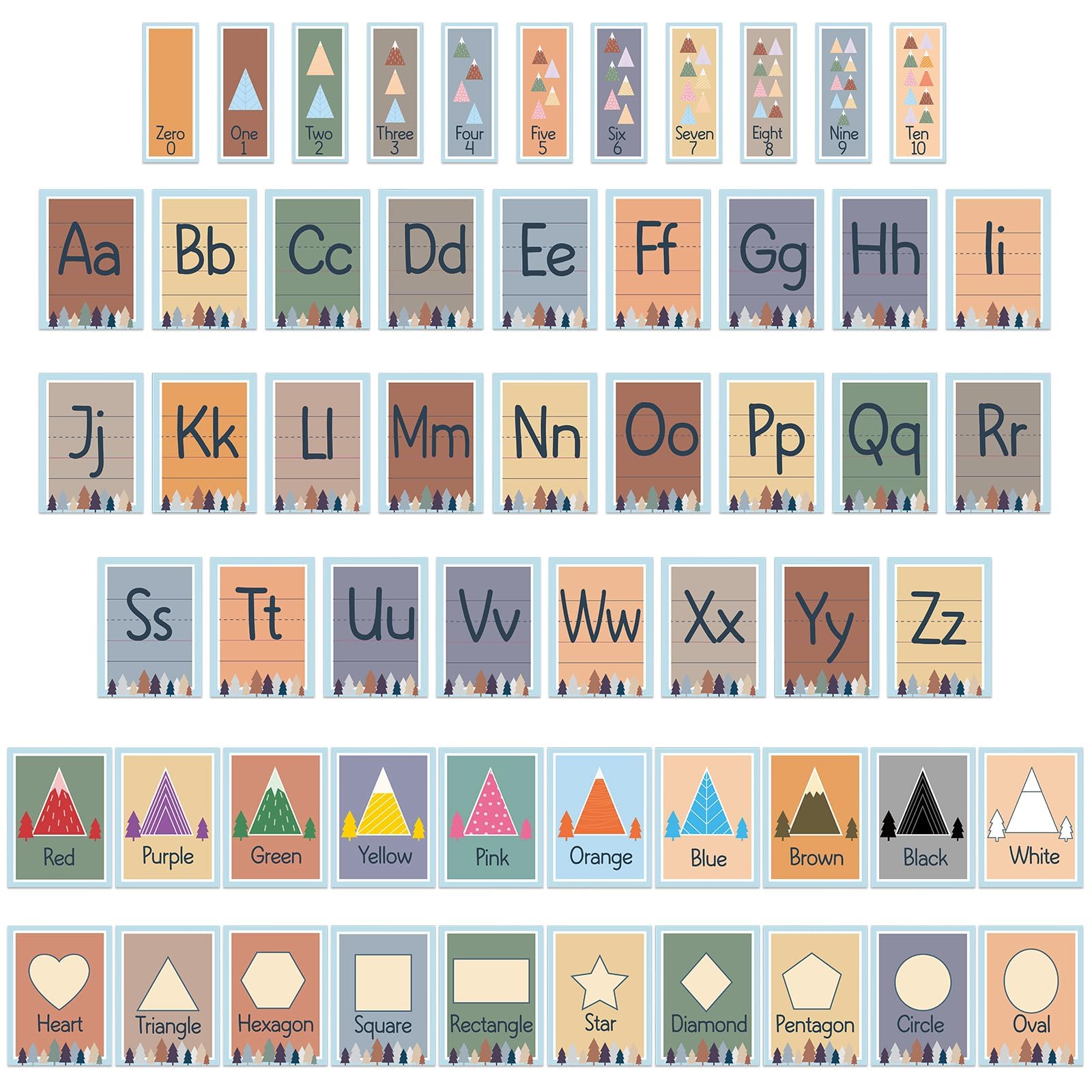 Bulletin Board Set Boho Alphabet For Classroom Wall Line Alphabet ...