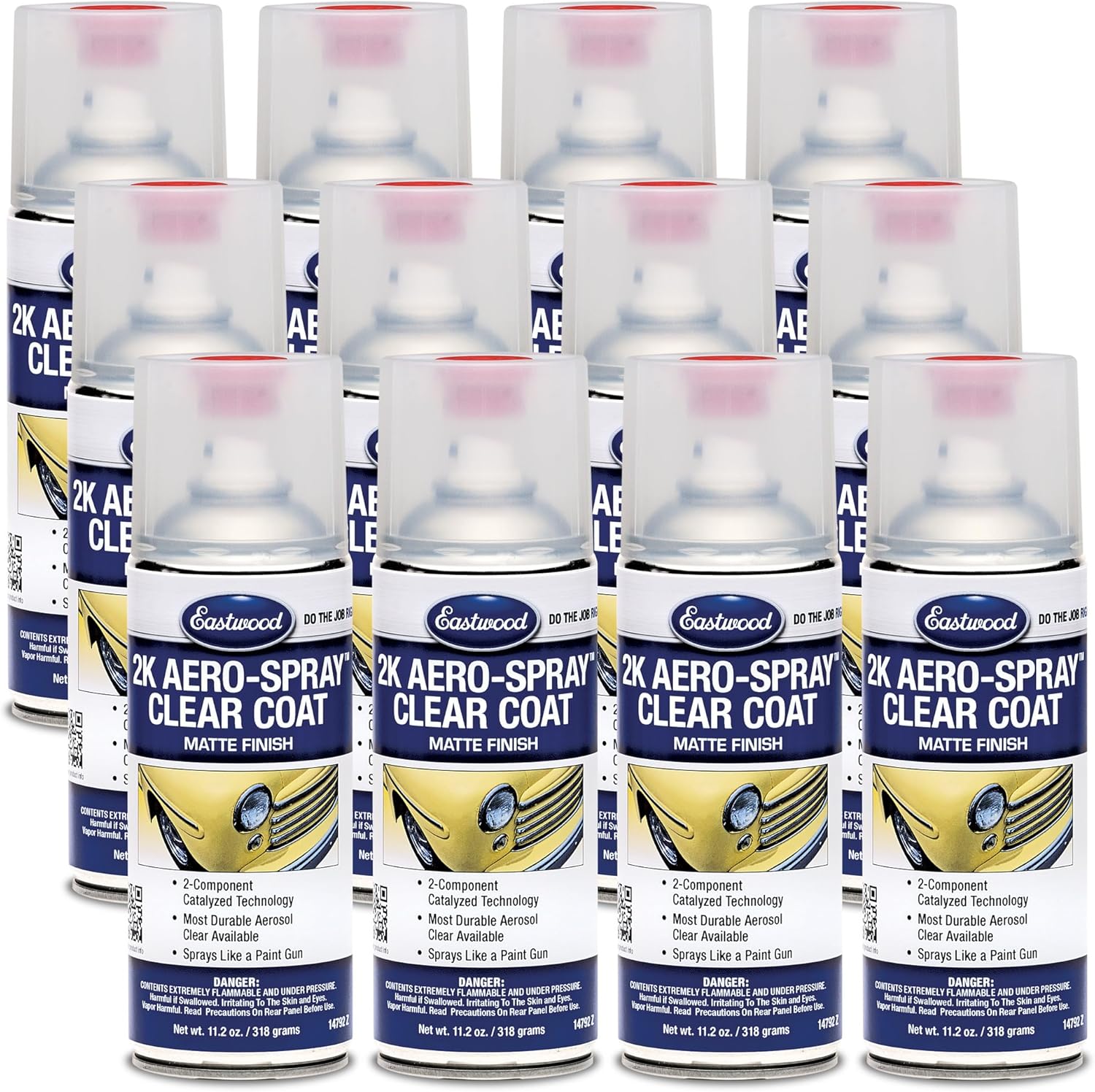 Amazon.com: Eastwood 2K AeroSpray Automotive Spray Paint Matte Clear ...