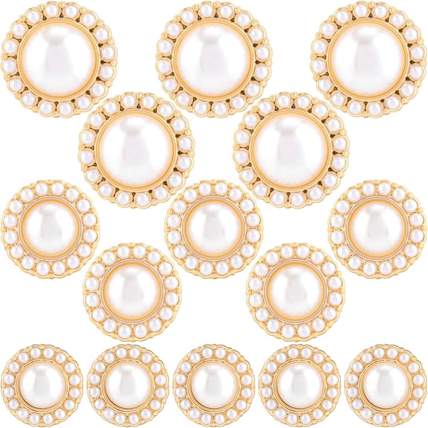 Amazon.com: Alpinleux 15 Pcs Vintage Pearl Buttons, 3 Sizes Faux ...