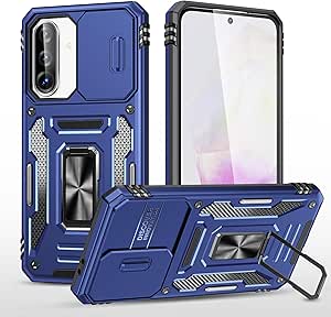 Amazon.com: Newhalper for Samsung Galaxy A36/A56 Case Rugged Military Grade Heavy Duty Slide ...