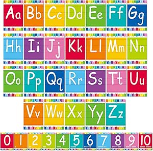 Bulletin Board Letters - ABC Alphabet Poster Classroom Decorating Set ...