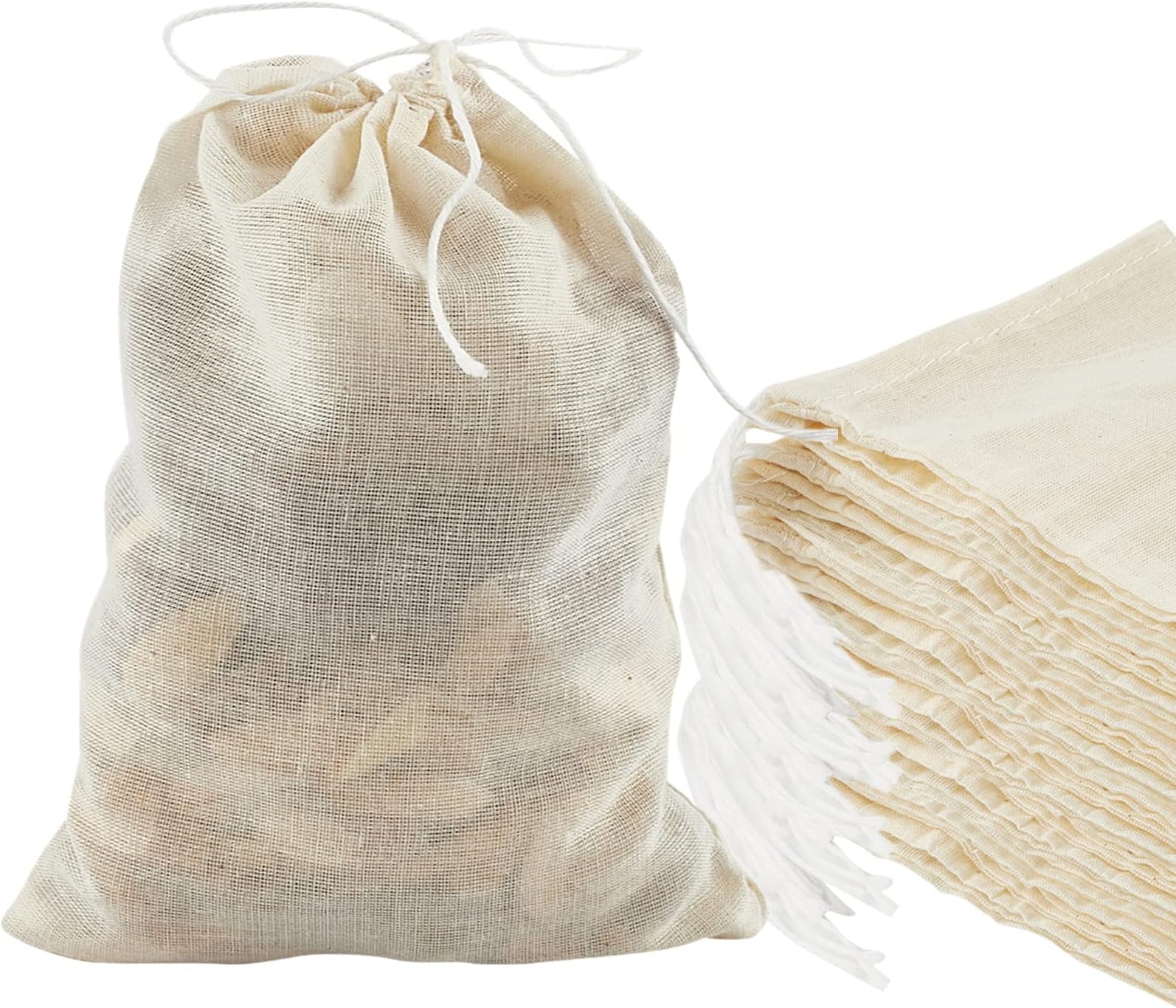 Amazon.com: 100 Pieces Cheesecloth Bags for Straining Reusable Tea ...