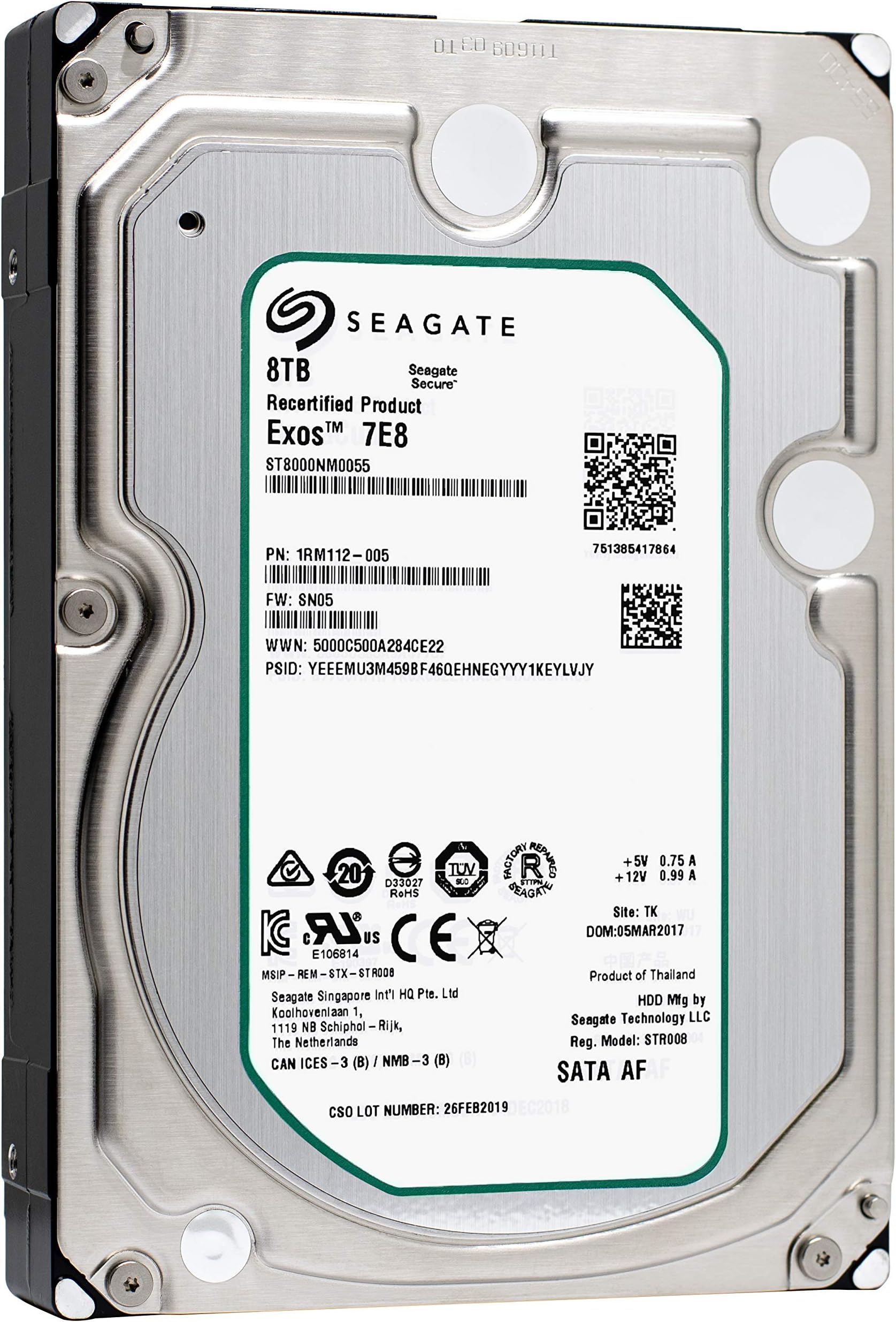Amazon.com: Seagate 8TB Terascale Enterprise HDD 7200RPM 256MB Cache ...