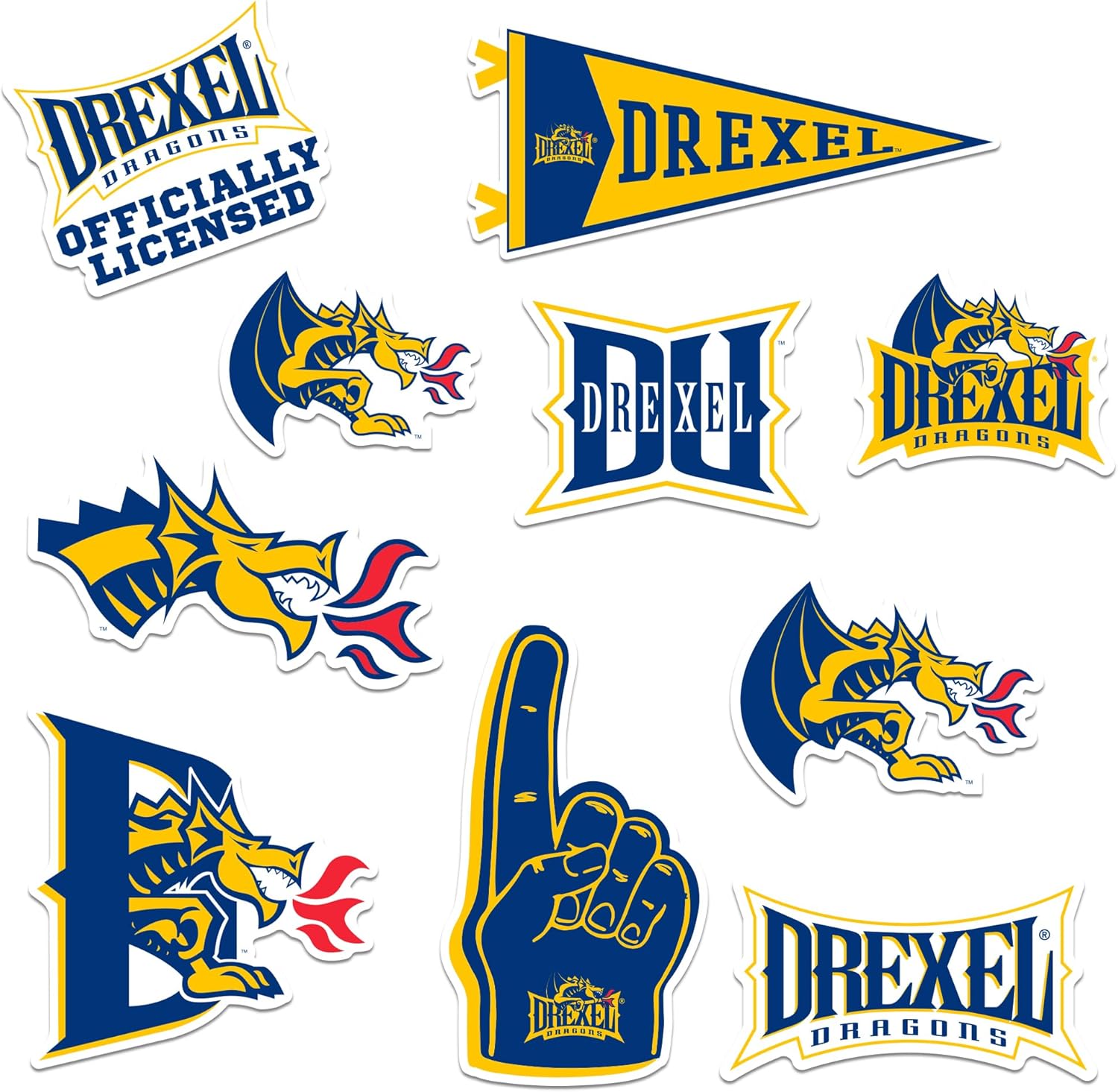 Amazon.com: Drexel University 9ct Vinyl Large Deluxe Stickers Variety ...