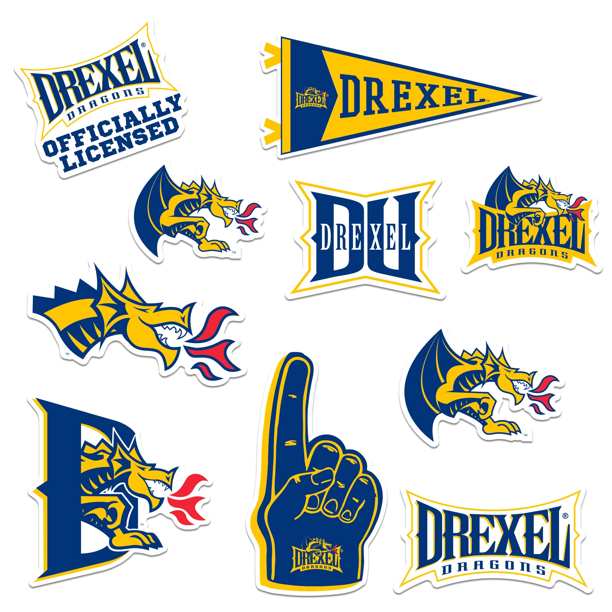 Amazon.com: Drexel University 9ct Vinyl Large Deluxe Stickers Variety ...