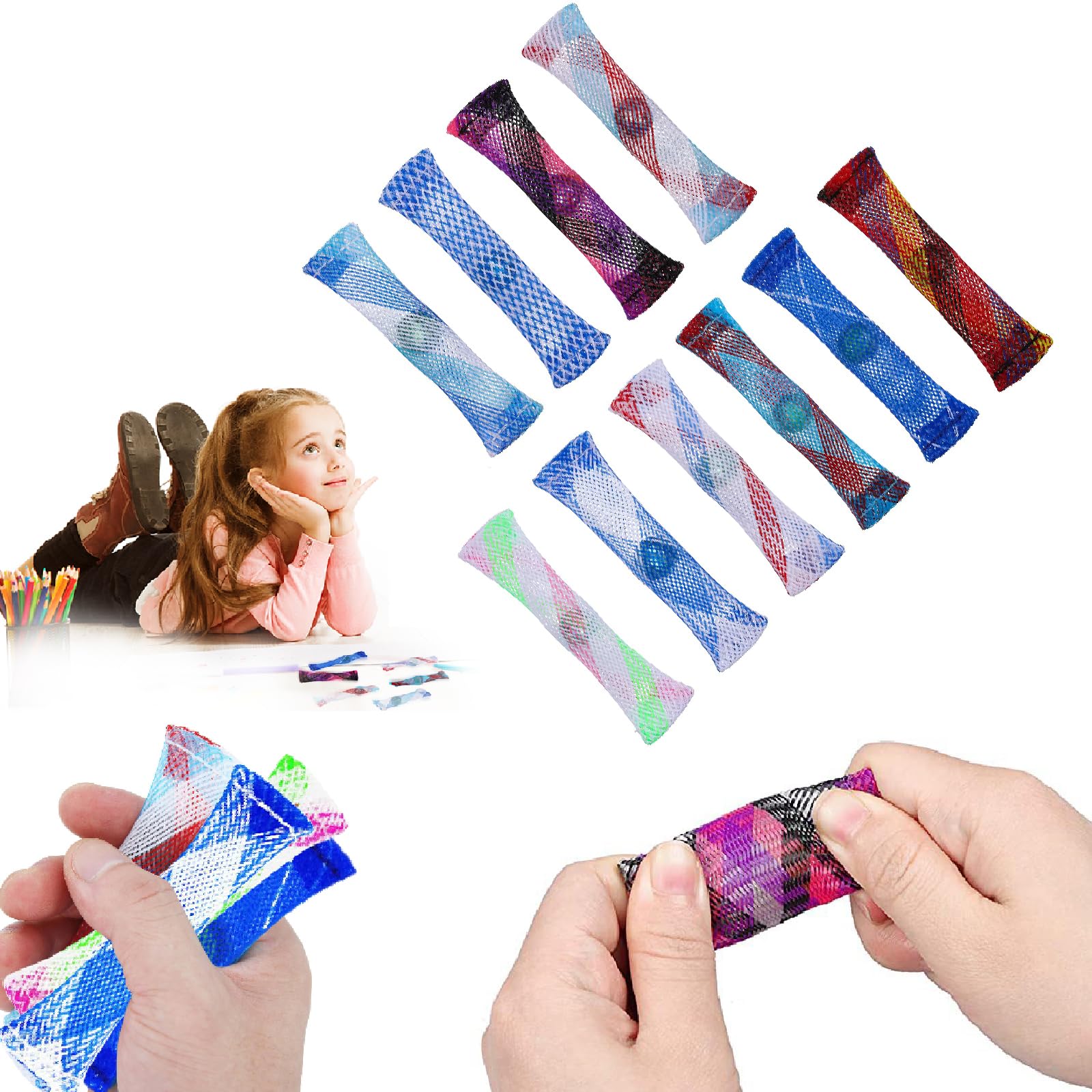 10 PCS Sensory Fidget Toys for School - Anxiety & Stress Relief Set ...