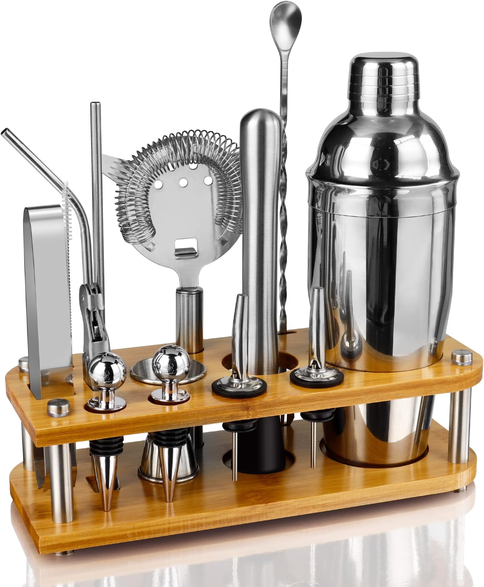 Amazon.com: 8Pcs Rainbow-Cocktail-Shaker-Set Professional Bartender ...