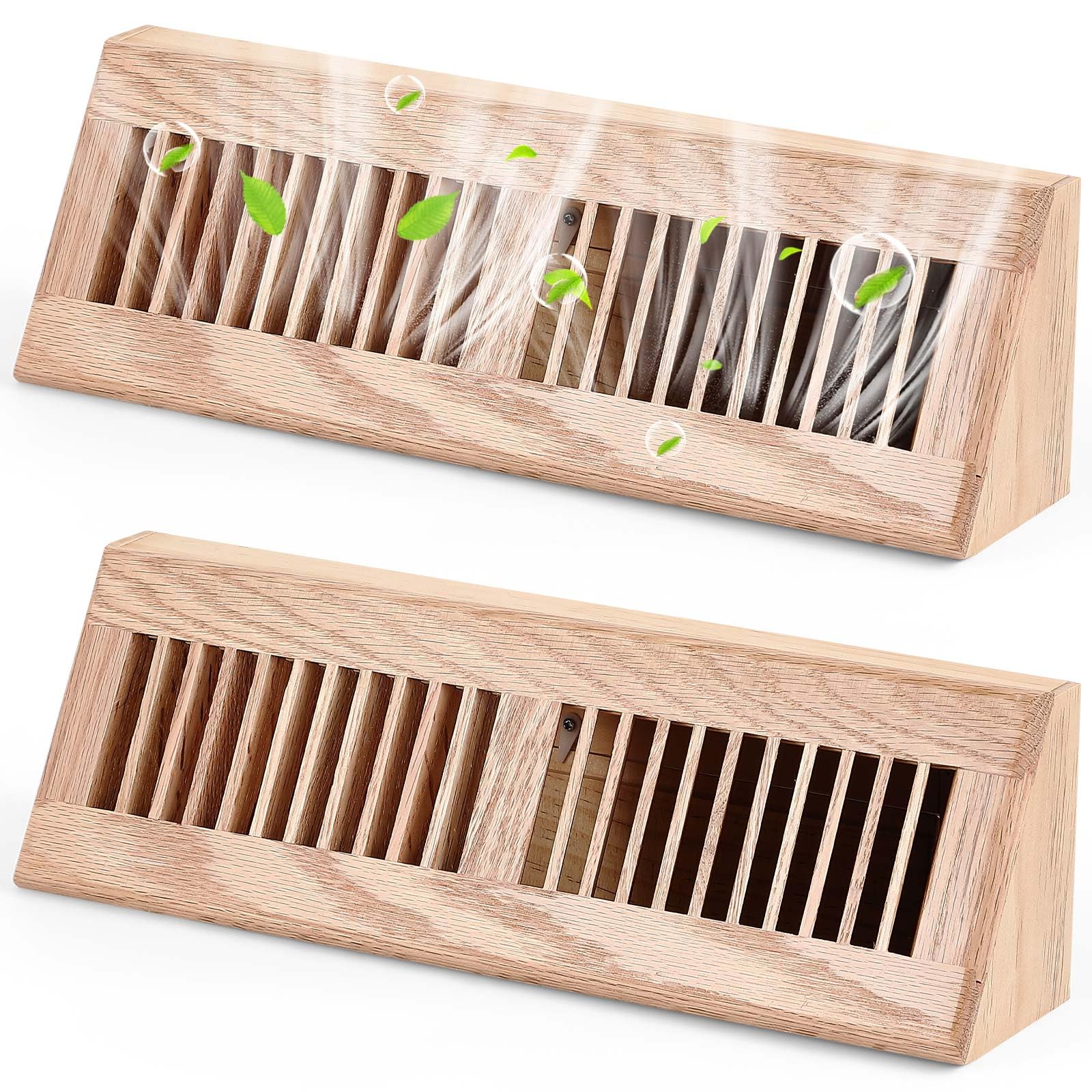 Glooglitter 2 Pcs Wooden Baseboard Register Diffuser Baseboard Floor ...