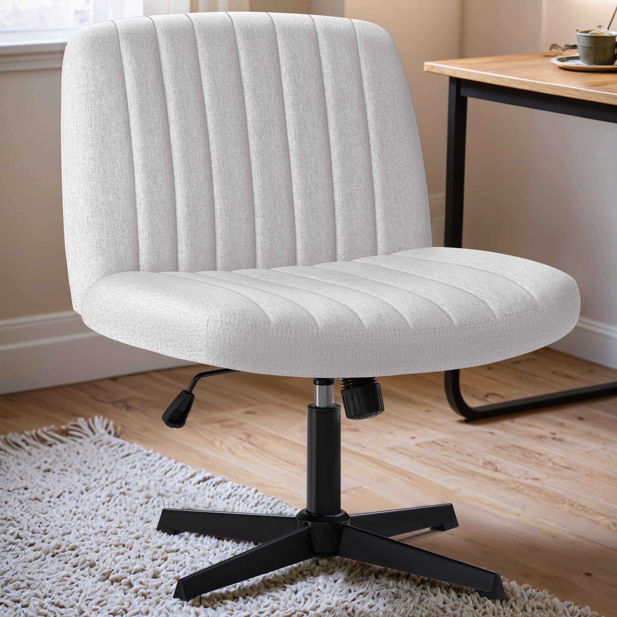 Snapklik.com : Criss Cross Legged Chair, Armless Swivel Wide Padded ...
