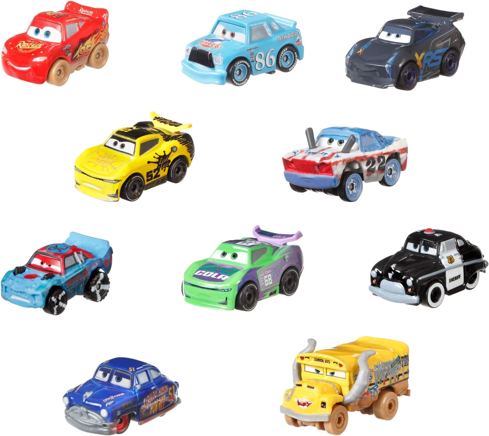 Pixars Cars Mini Racers 3 Pack (Ramone, Cruisin Lightning McQueen, Doc ...