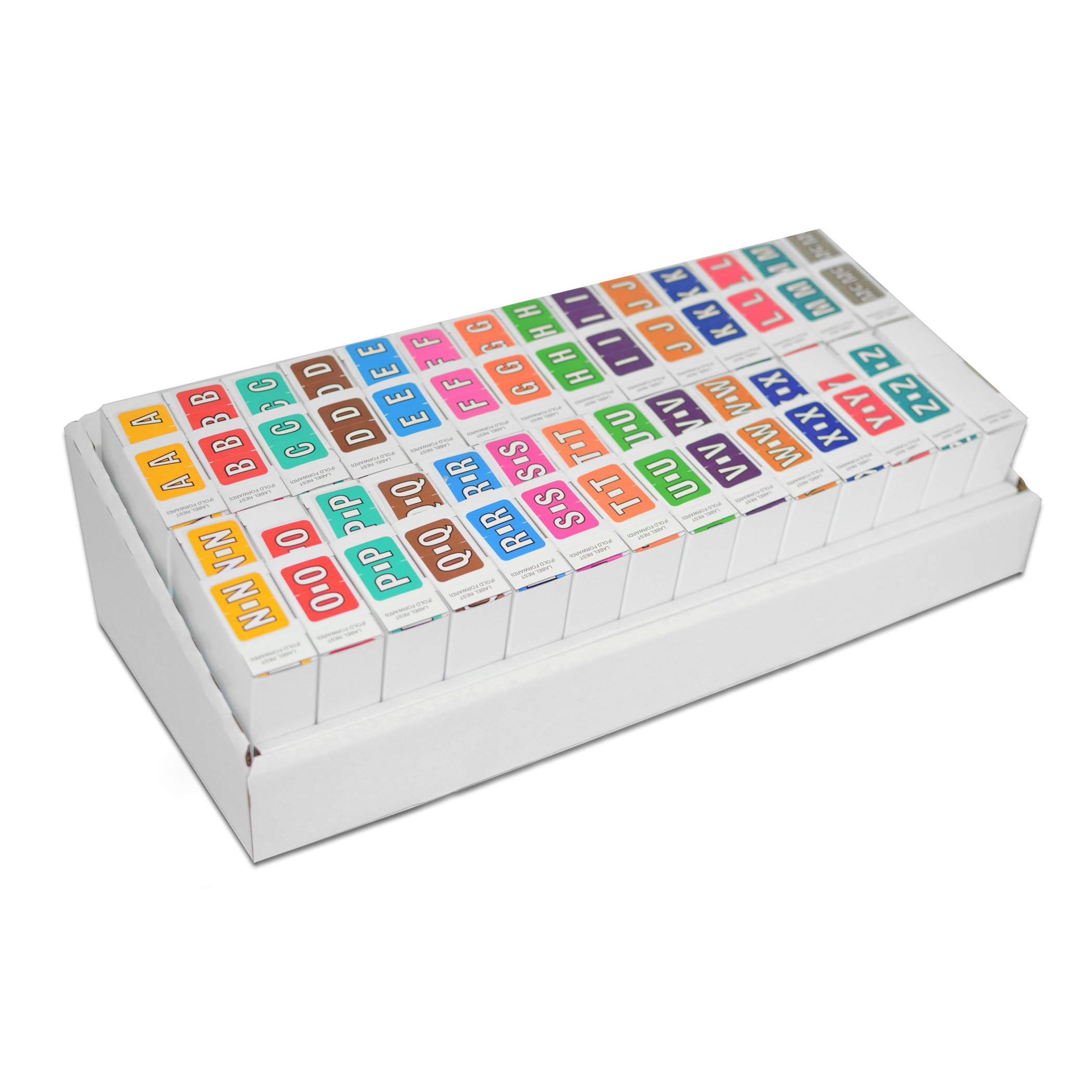 Amazon.com : AMZfiling Alphabet Labels Complete Set- Colwell Jewel Tone ...