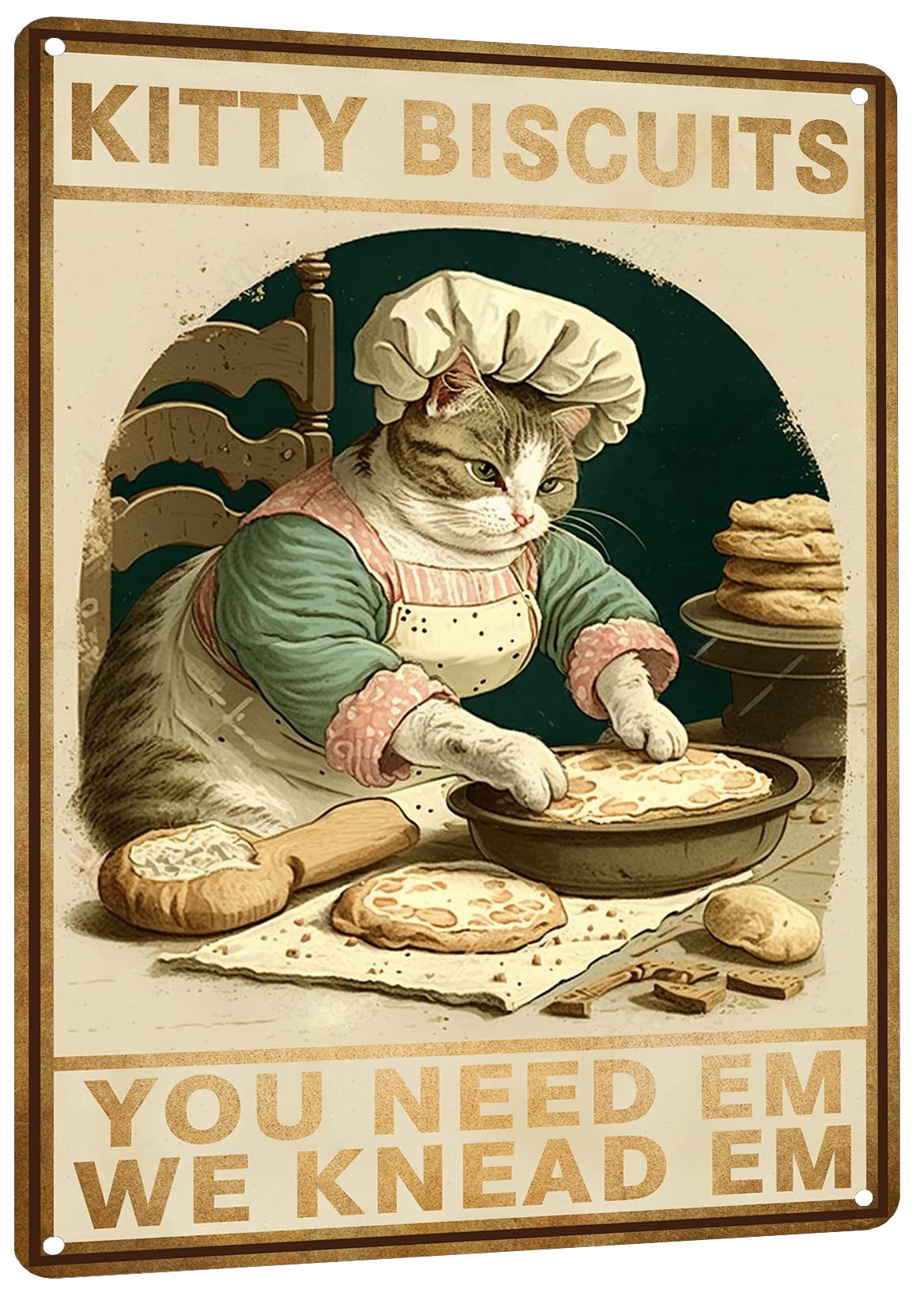 Amazon.com : HYBLOM Cottagecore Decor - Cat Signs - Kitty Biscuits You ...