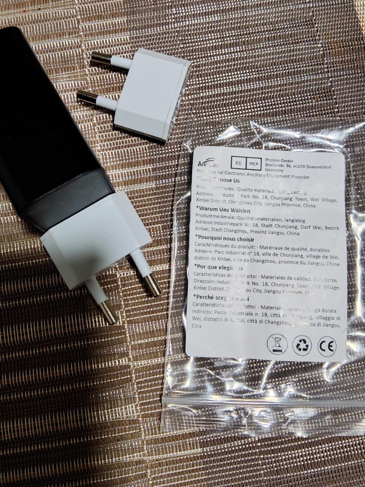 US to EU Adapter, Reisestecker auf EU, 2PCS 2 Pin Ancable Deutschland ...