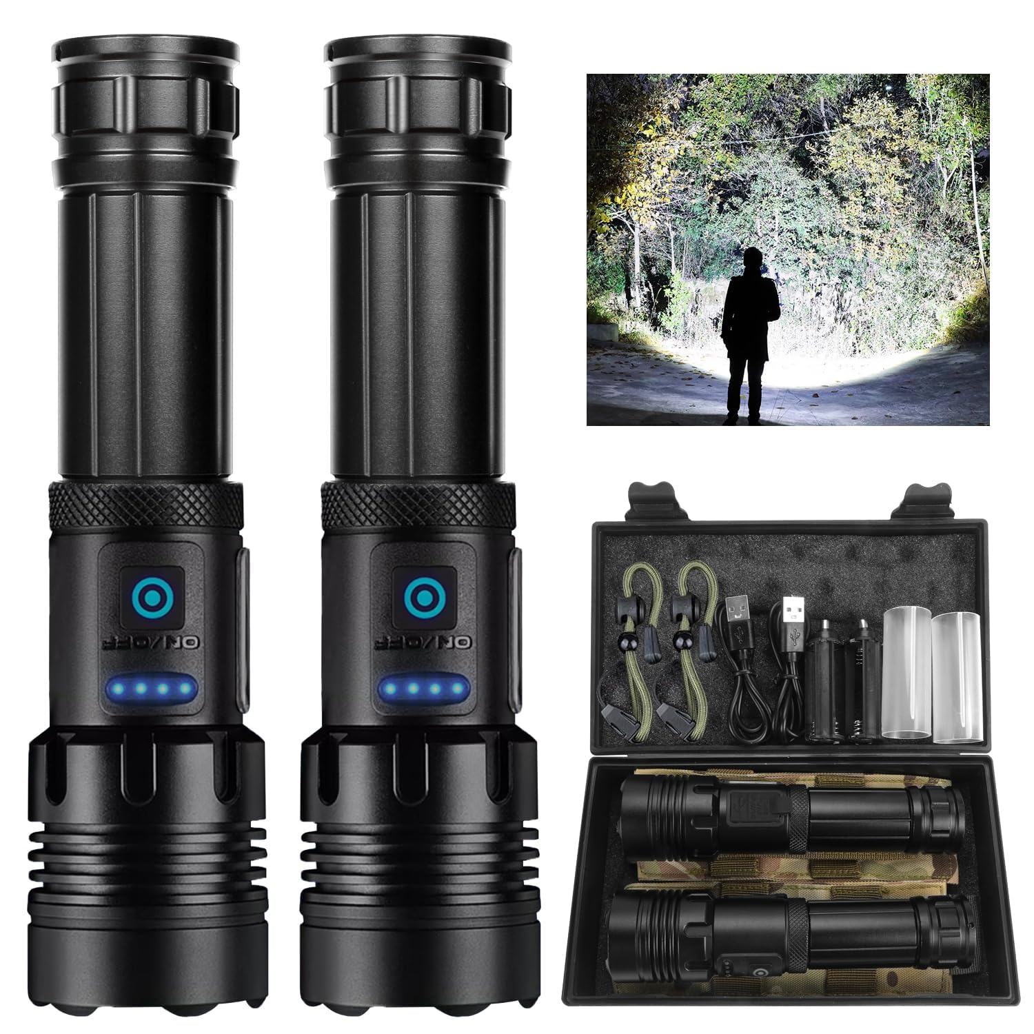 Rechargeable LED Flashlights High Lumens, 900,000 Lumens Super Bright ...