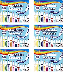 Amazon.com: TooyBing Washable Markers Bulk (72 Count, 6 Box), 12 ...