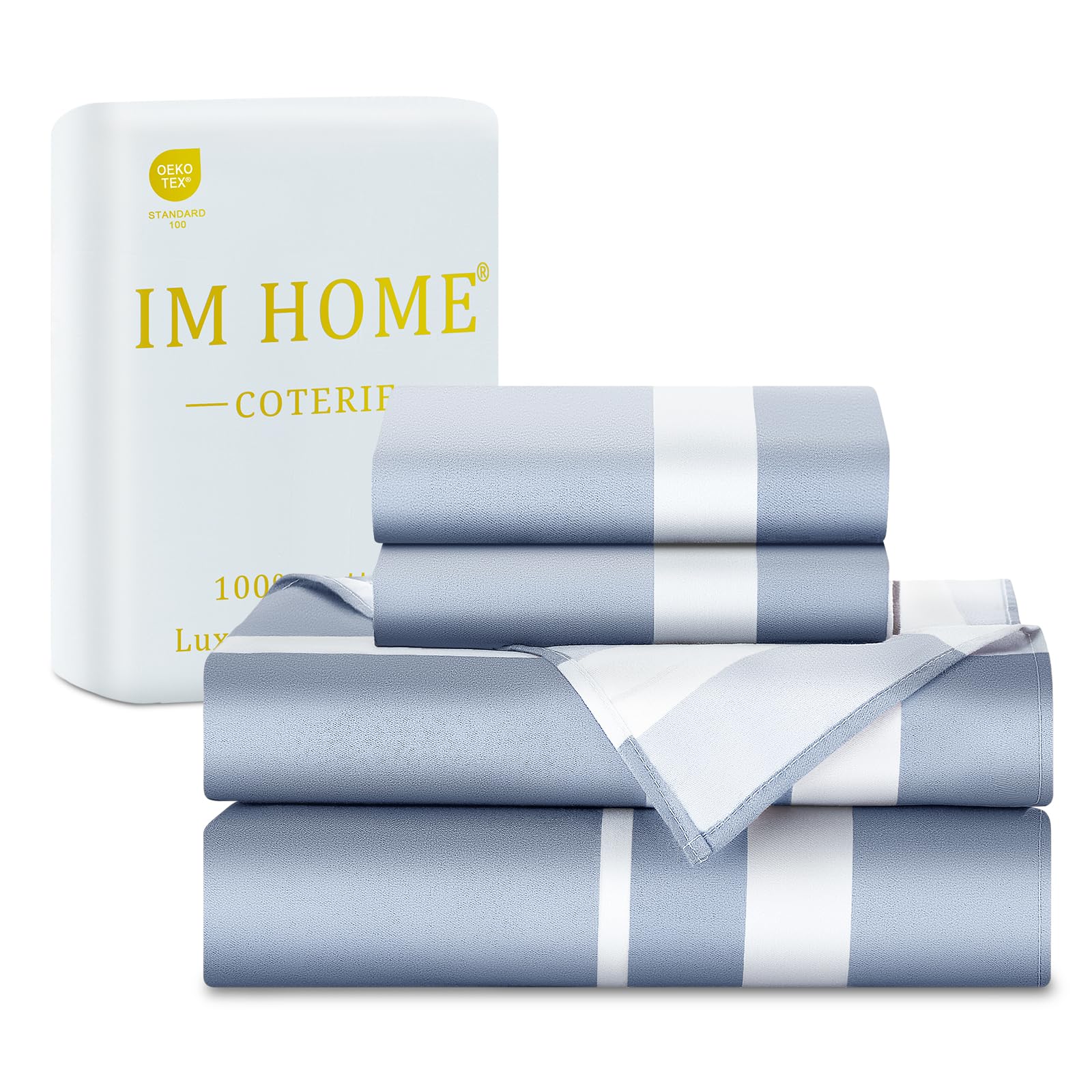 Amazon.com: IM HOME Twin Size 3 Piece Sheet Set Organic Cotton Super ...