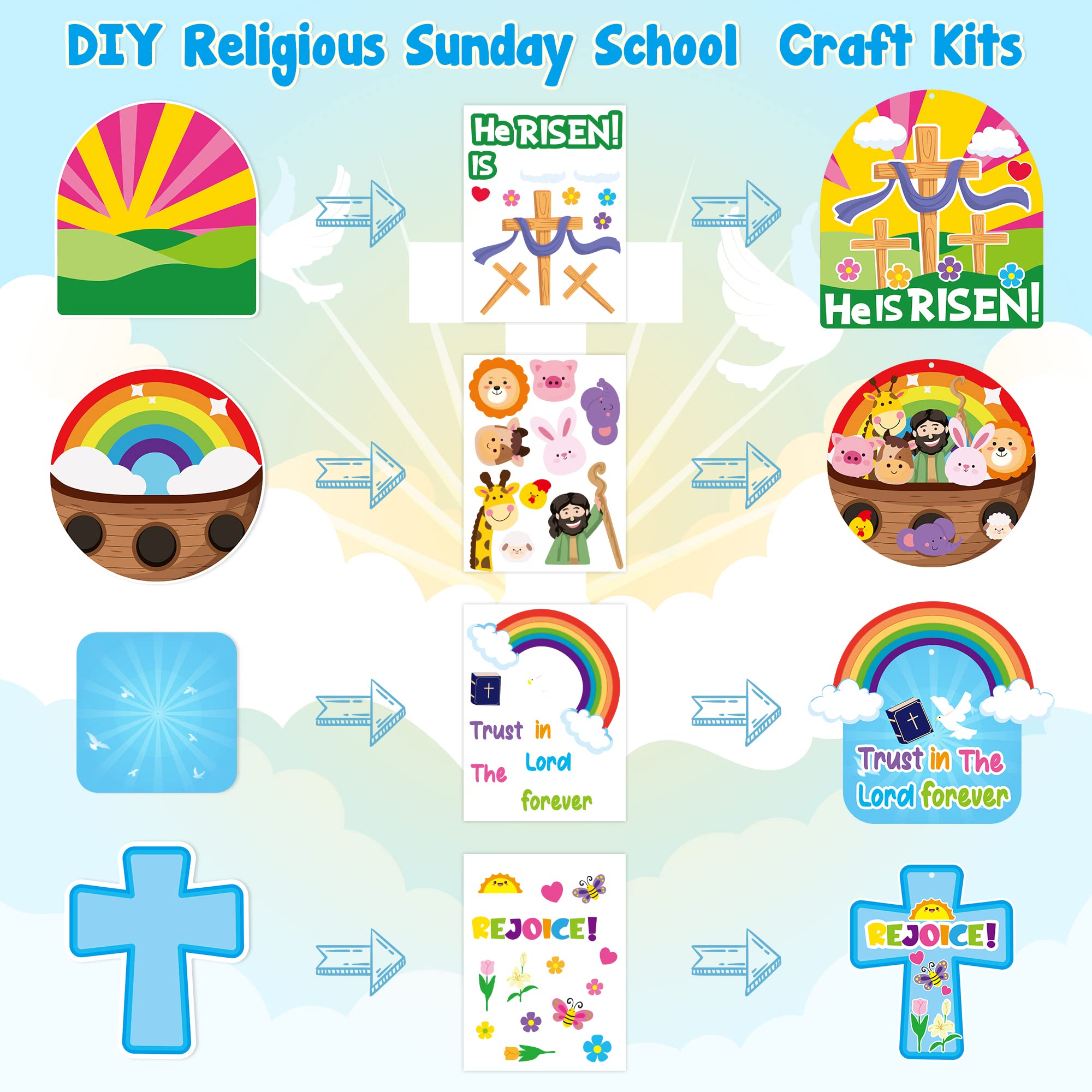Snapklik.com : Christian Religious Craft Kit - 66Pcs Christian DIY ...