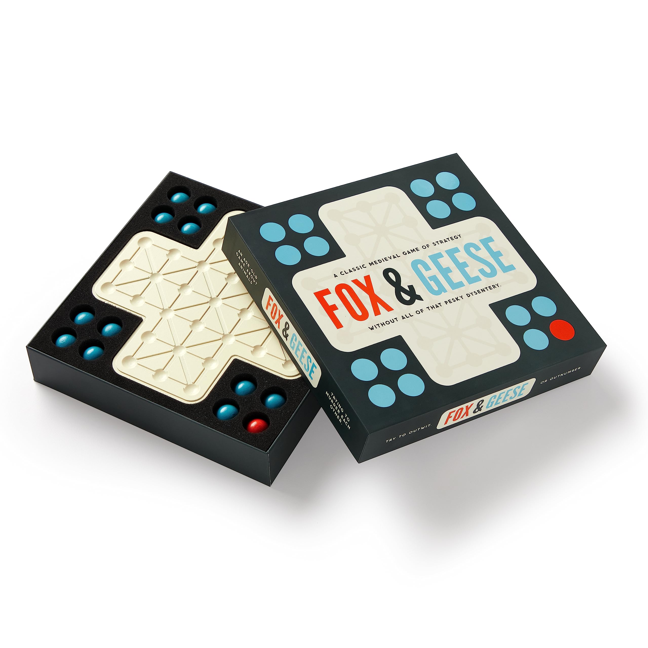 Amazon.com: Brass Monkey Fox & Geese – Classic Strategy Game Set with ...