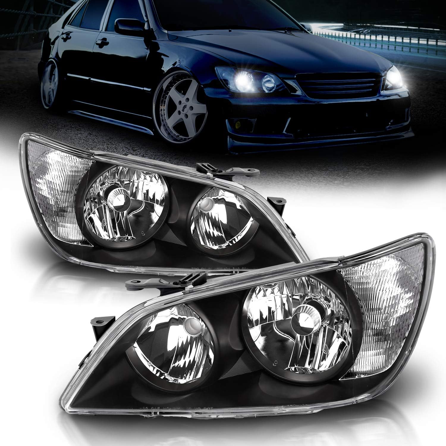 Amazon.com: ACANII - For 1997-2001 Lexus ES300 Factory Style Halogen ...