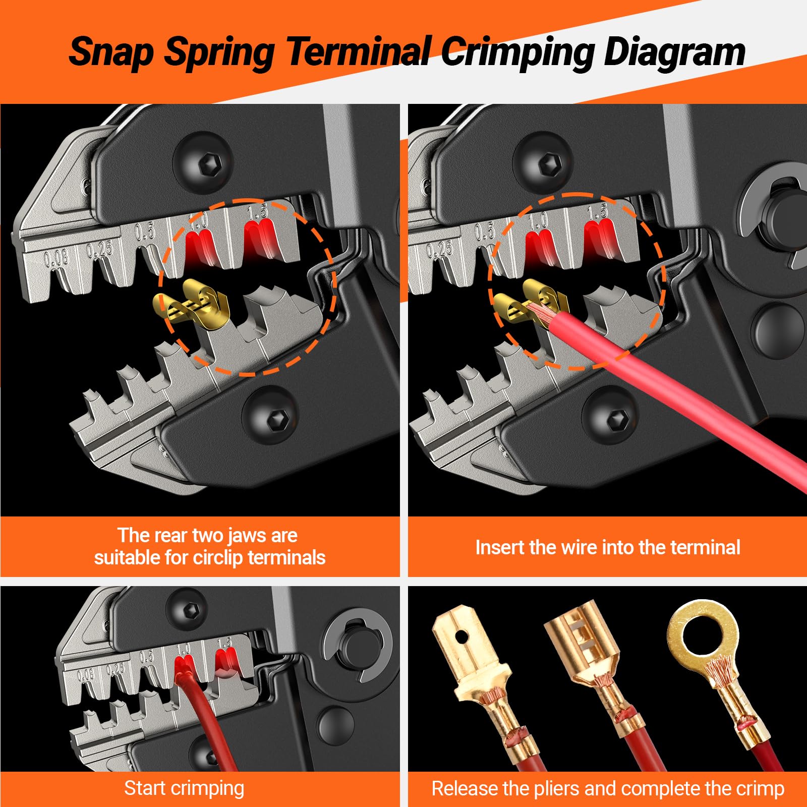 Snapklik.com : Preciva 5-in-1 Wire Crimper, Dupont Terminals & Open ...