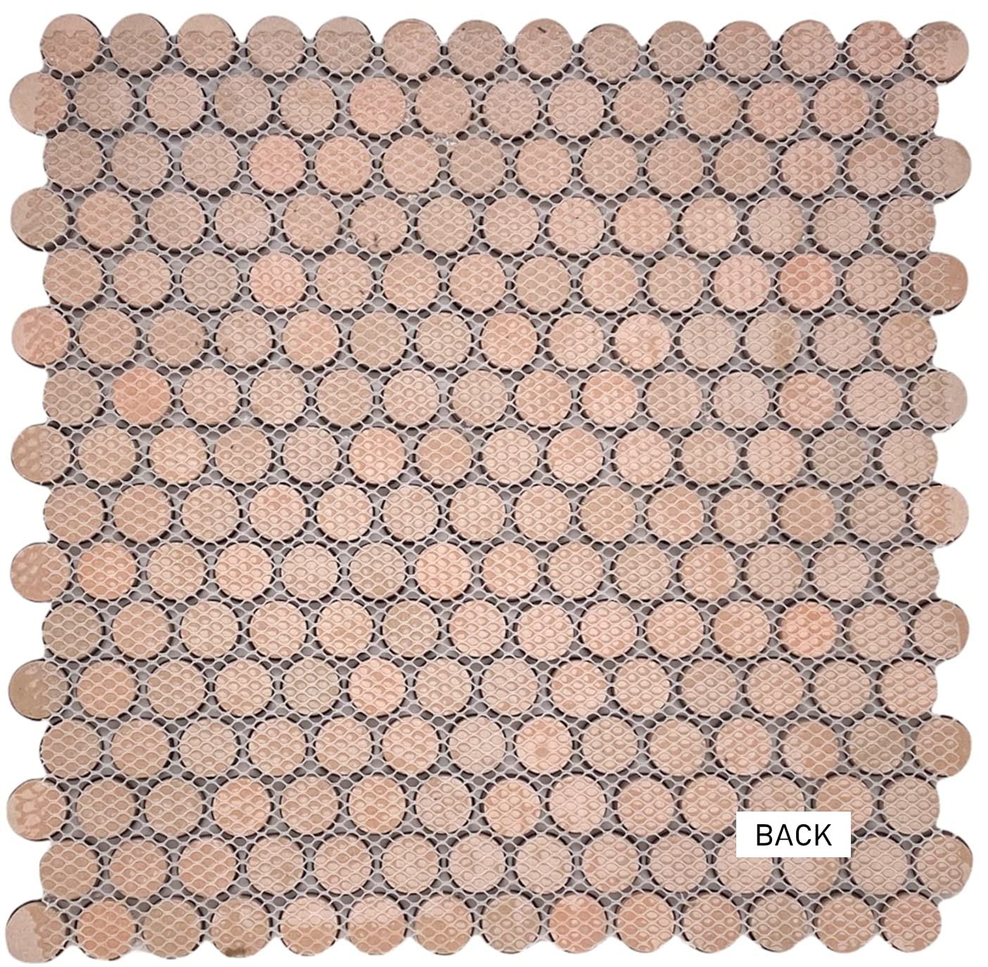Buy Tenedos Premium Penny Round Stainless Steel Mosaic Tile on Mesh ...