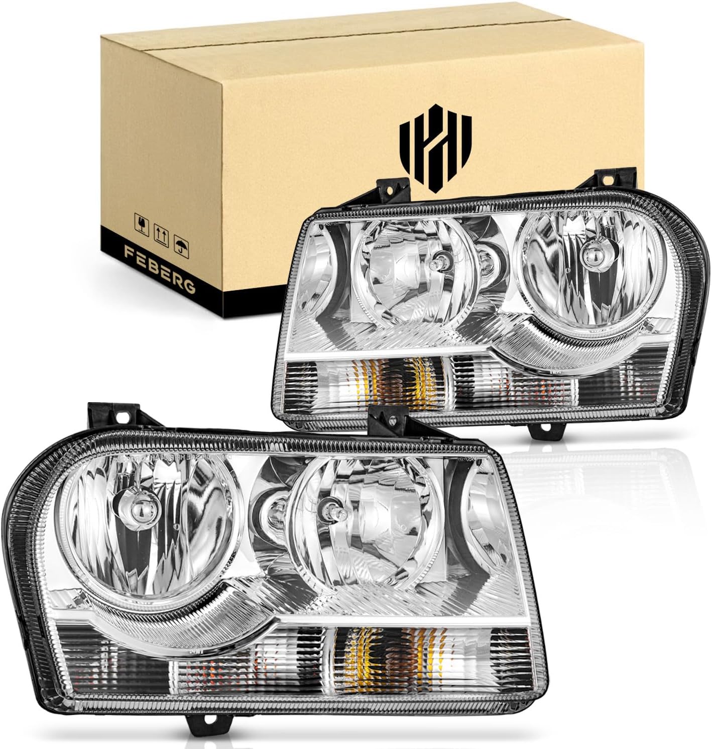 Amazon.com: FEBERG [OE Style Anti-Yellowing Headlights Compatible with ...